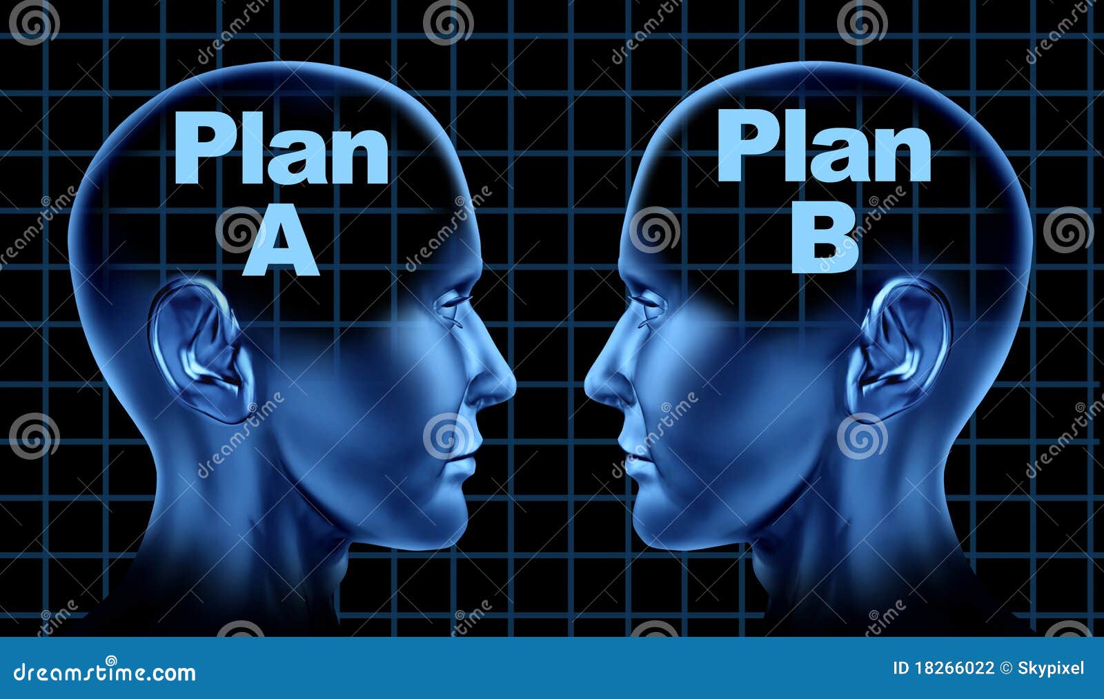 Plan PlanB Bedrijfs Planningsopties Het Denken Stock Illustratie ...
