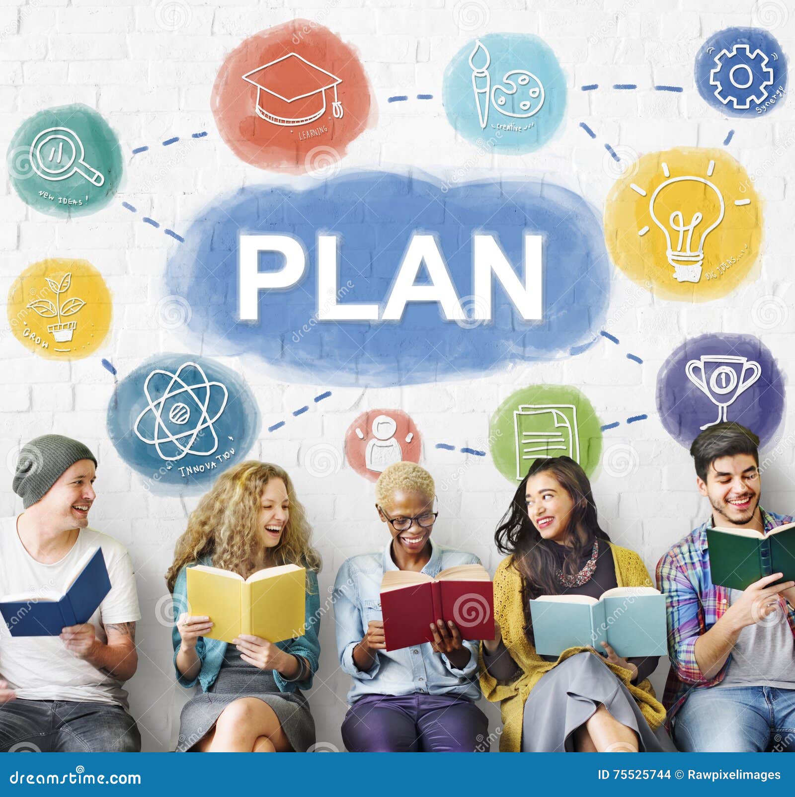 Plan Planning Business People Graphic Concept Stock Photo - Image of ...