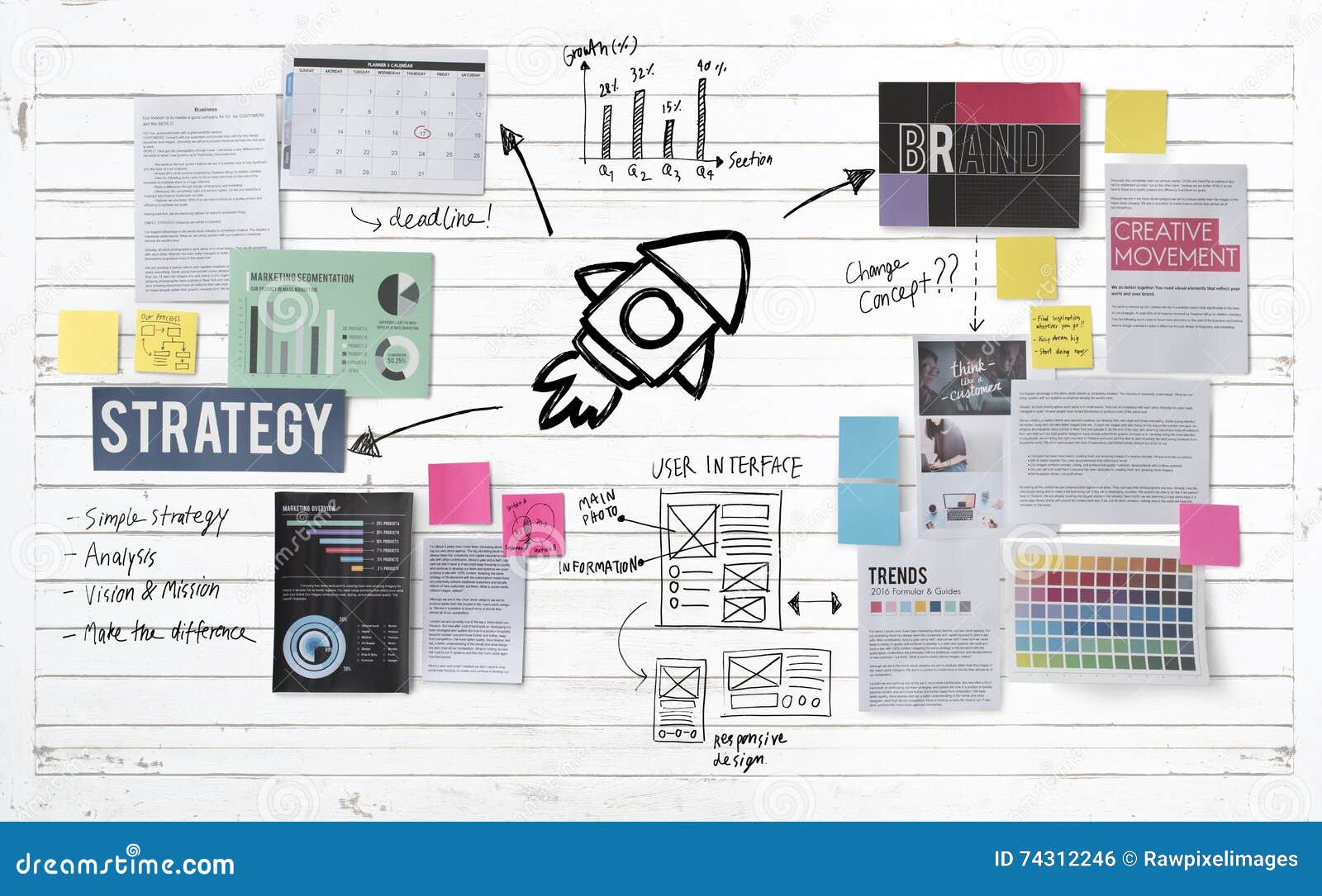 Plan Planning Strategy Business Ideas Concept Stock Illustration ...