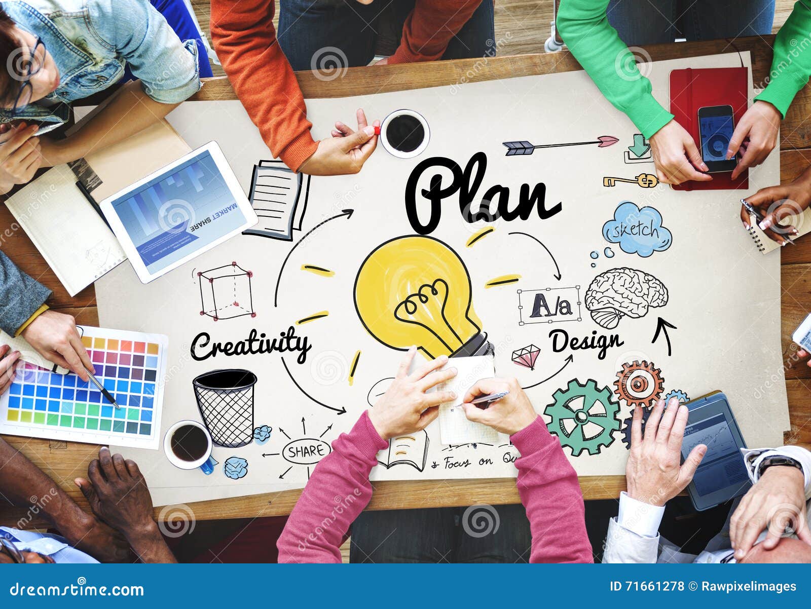 Plan Planning Strategy Design Creativity Concept Stock Photo - Image of ...