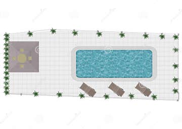Plan Pool. Top View Plan Pool. Planning Concept Pool Stock Illustration ...