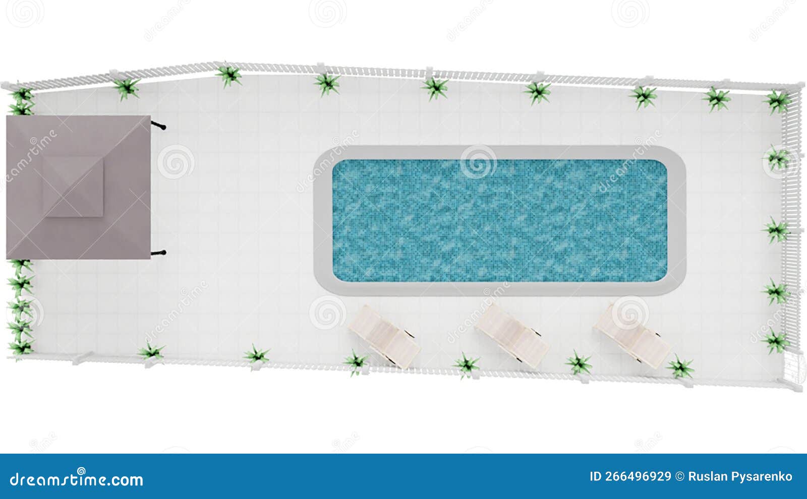Plan Pool. Top View Plan Pool. Planning Concept Pool Stock Illustration ...