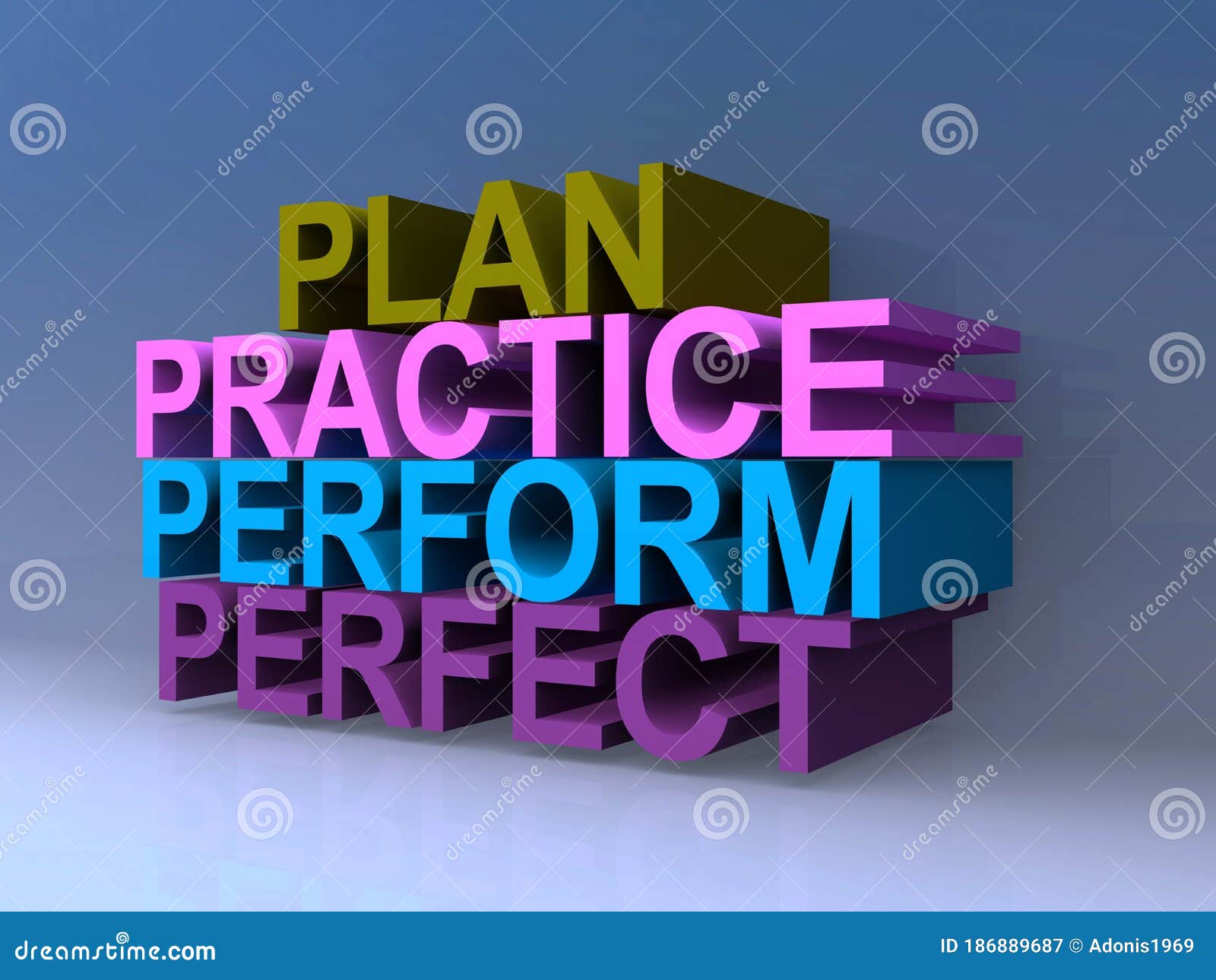 Plan Practice Prepare Perform Progress Puzzle Pieces Succeed Life ...