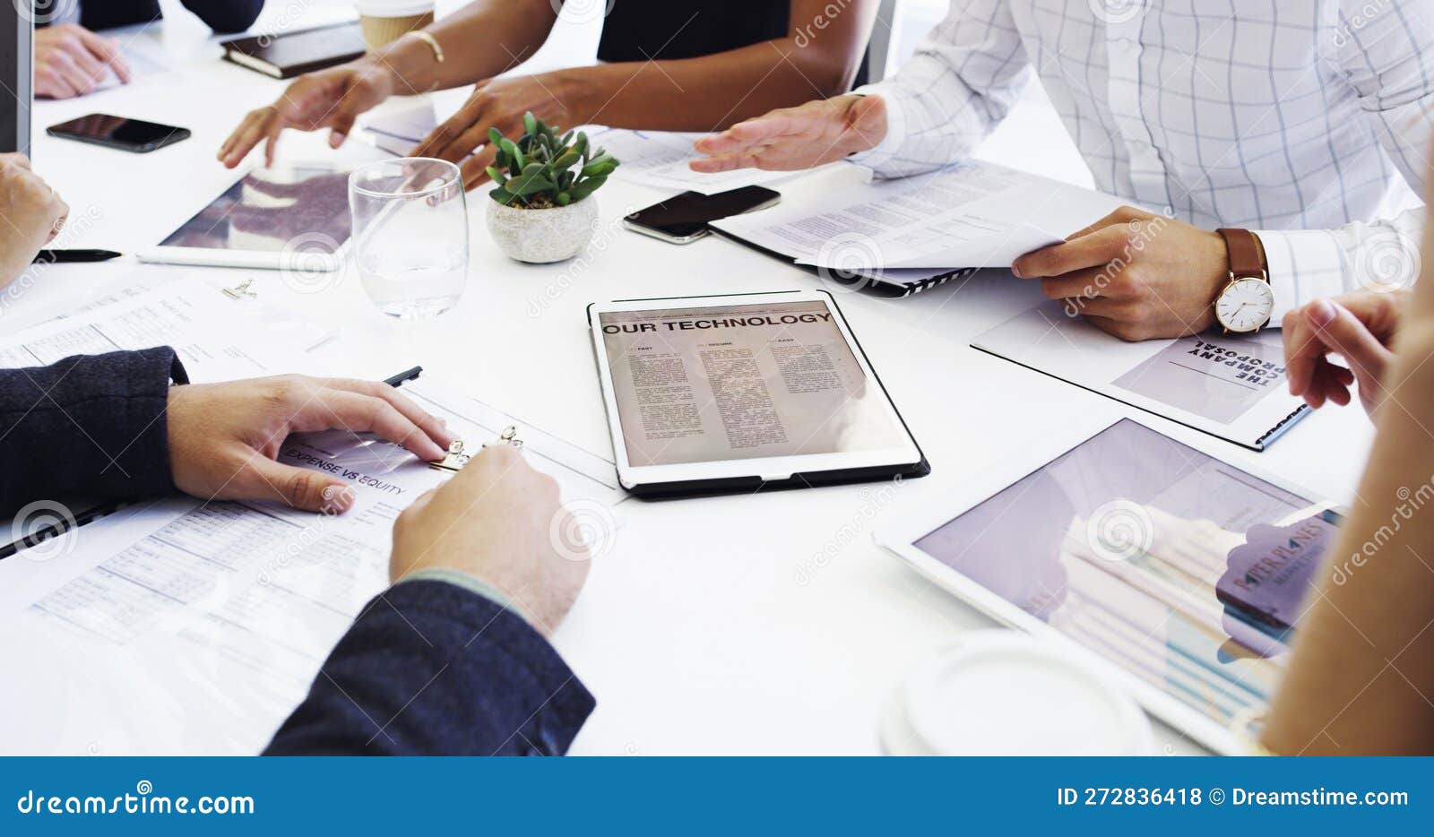 Plan, Prepare and Execute. a Group of Businesspeople Sitting Around the ...