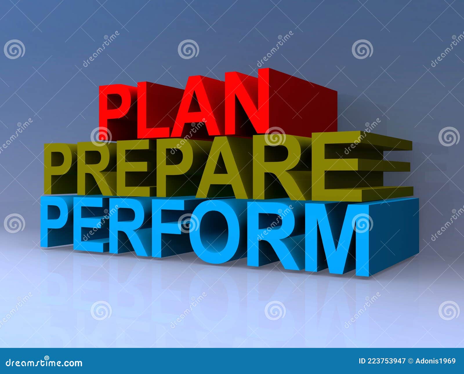 Plan, Prepare, Perform. List With The Marks Stock Photography ...