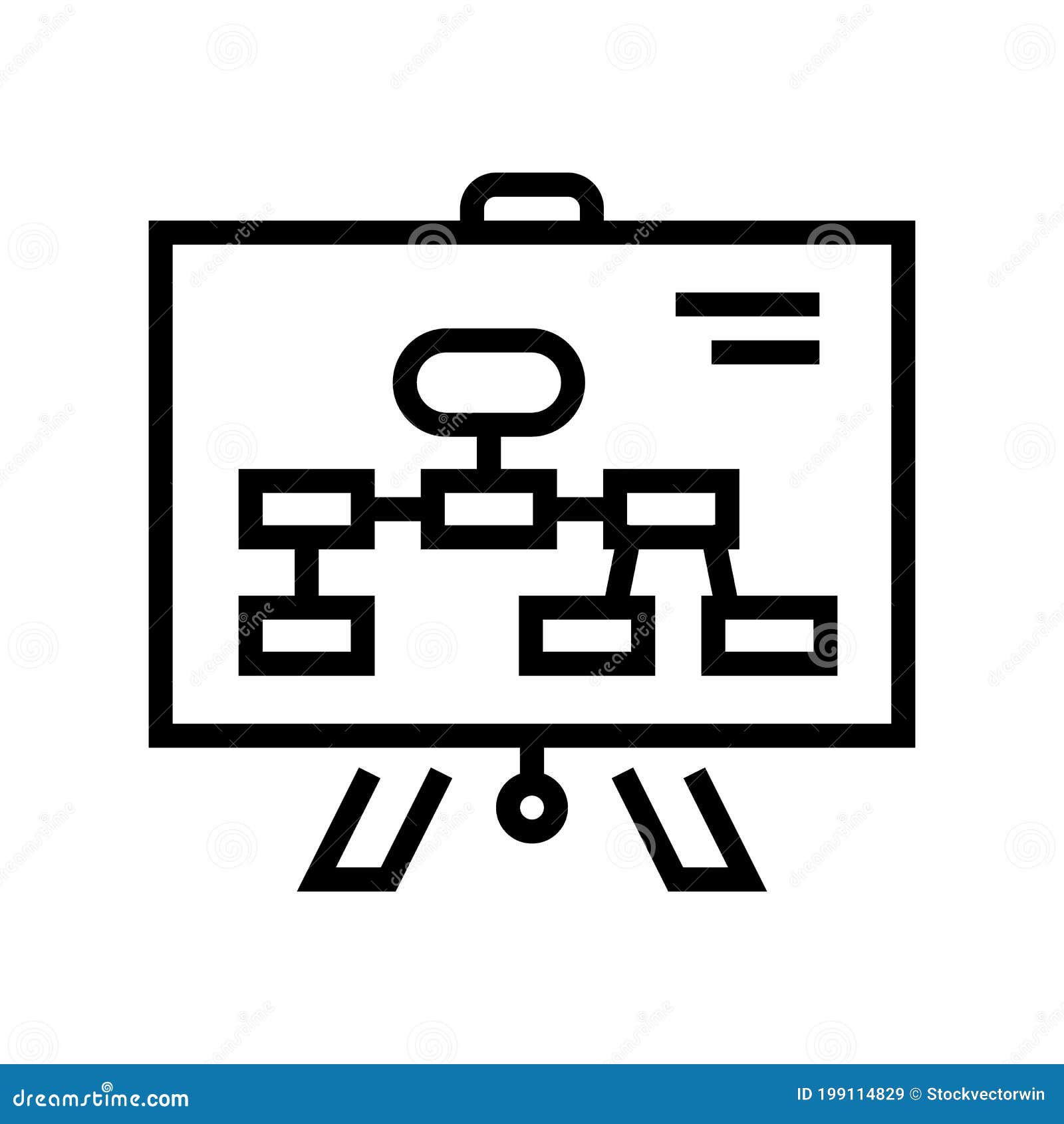 Plan Presentation Line Icon Vector Black Illustration Stock Vector ...