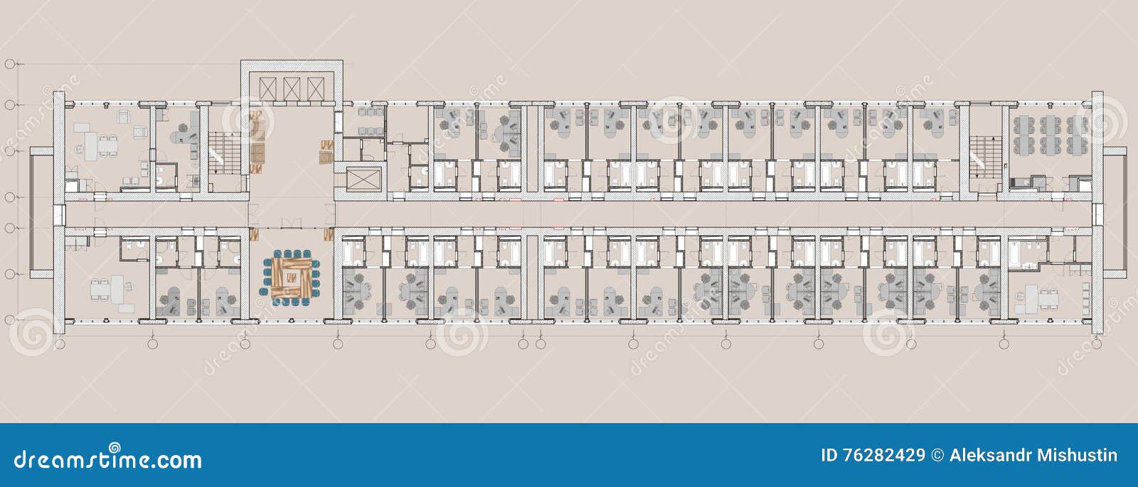 Plan Public Buildings stock illustration. Illustration of building ...