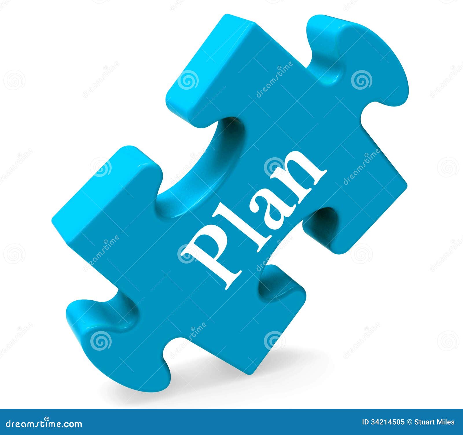 Plan Puzzle Shows Objectives Planning and Organizing Stock Illustration ...