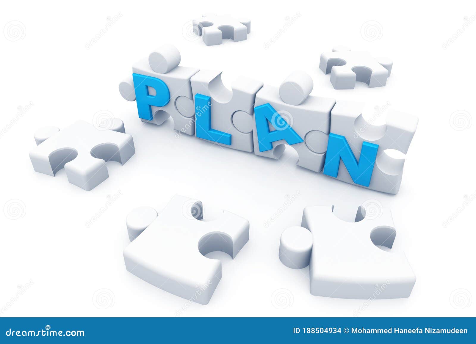 Plan Puzzle Shows Objectives Planning And Organizing Royalty-Free Stock ...