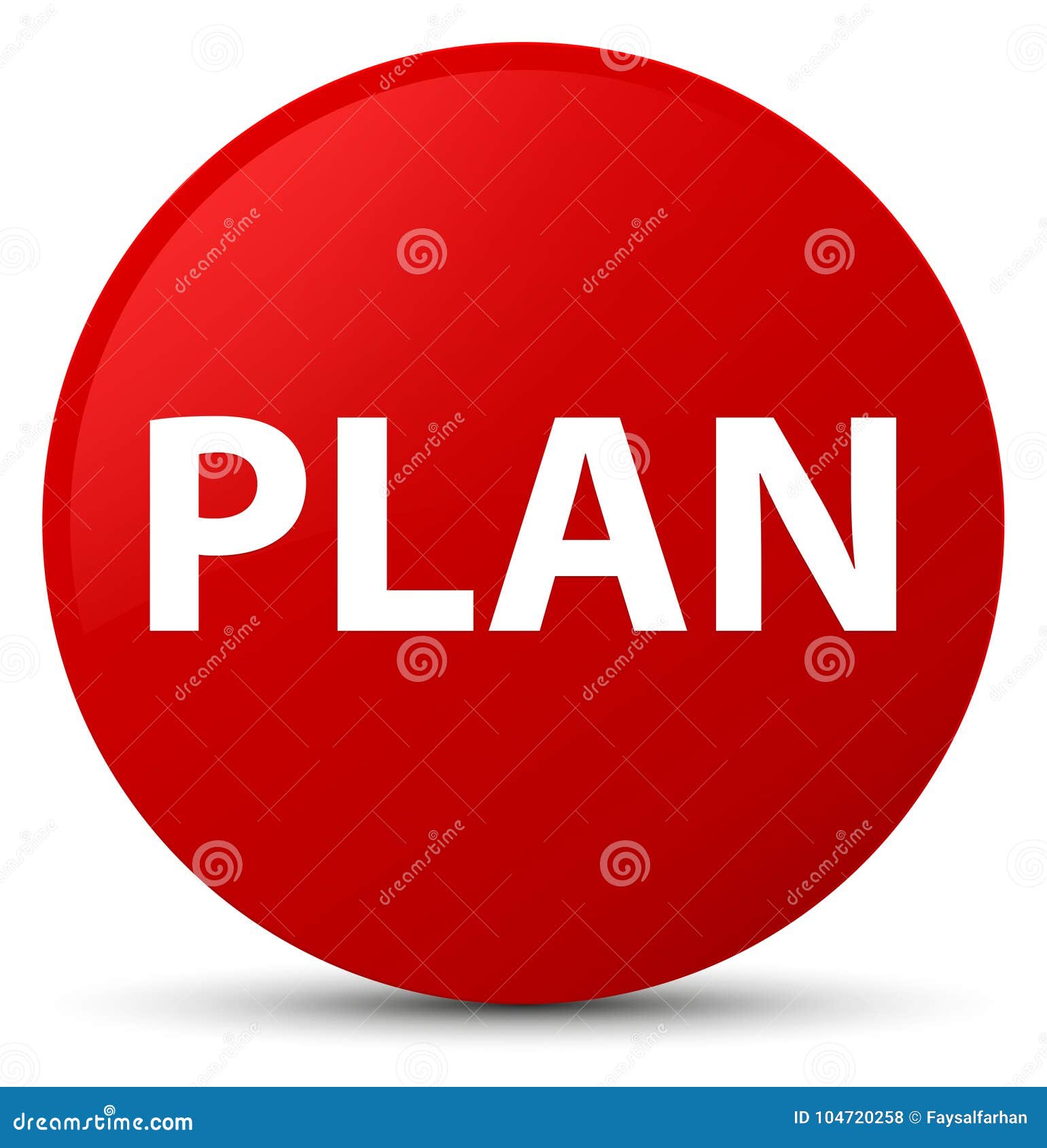 Plan red round button stock illustration. Illustration of plan - 104720258
