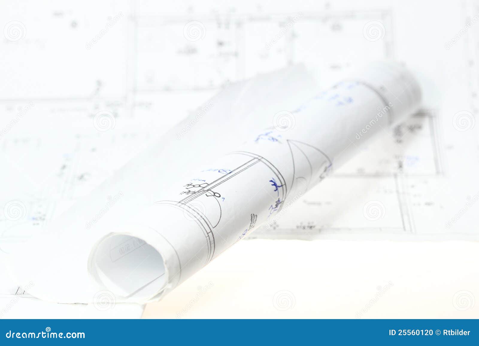 Plan rolls stock photo. Image of architectural, corporate - 25560120