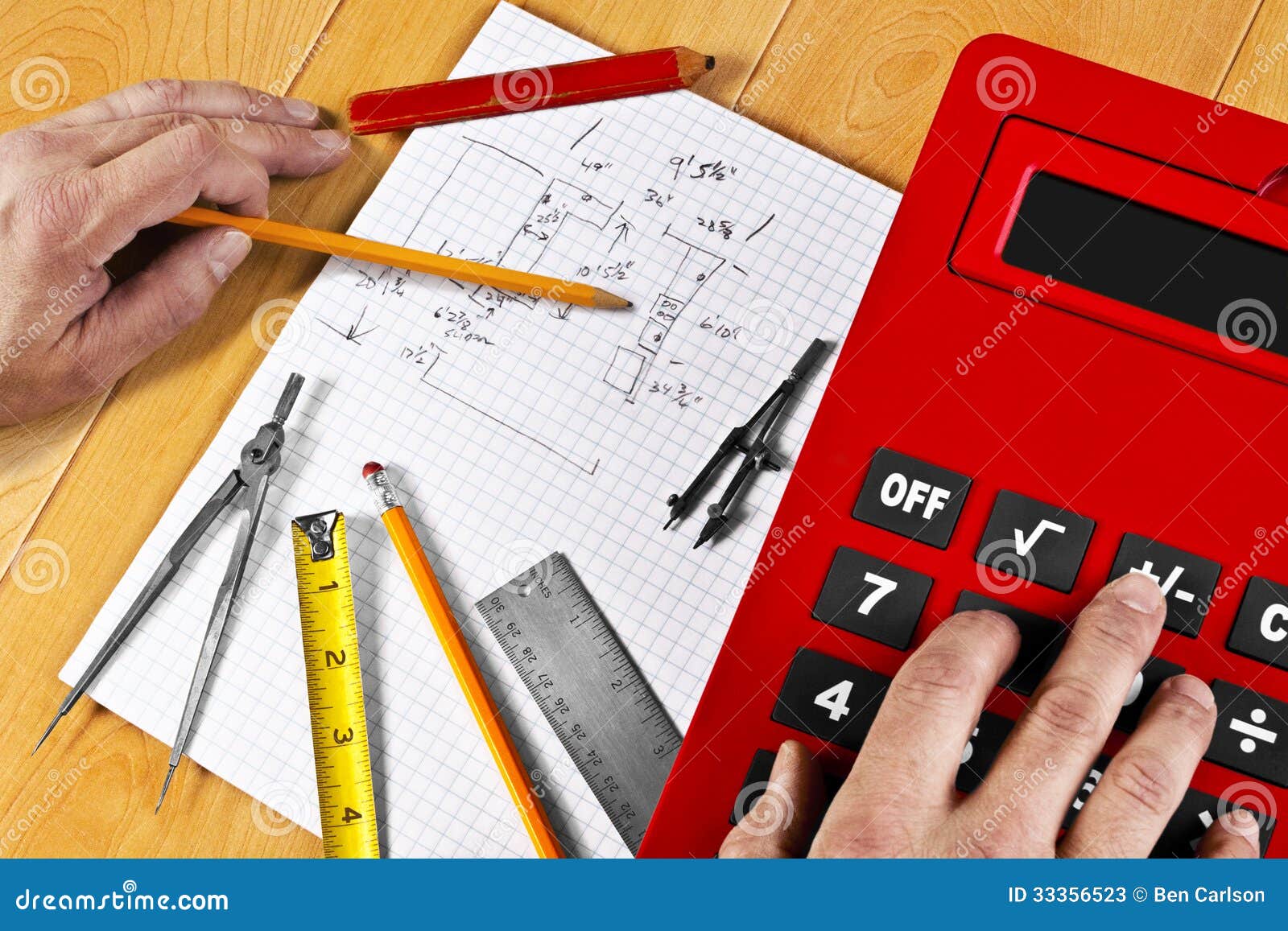 Plan Rough Calculations stock image. Image of home, ruler - 33356523