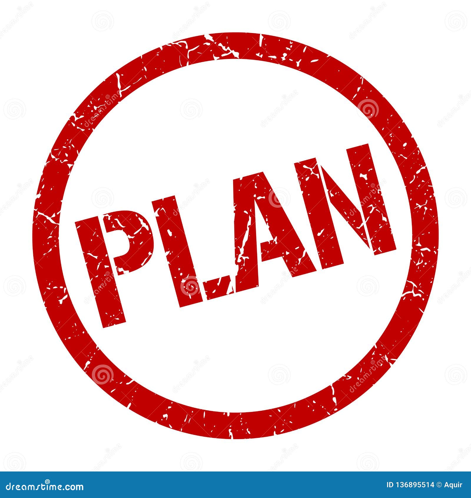 Plan stamp stock vector. Illustration of isolated, scratched - 136895514