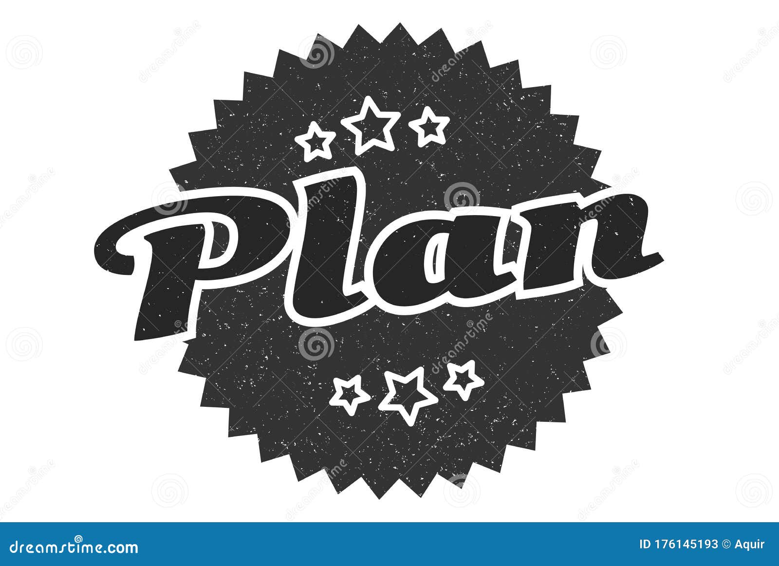 Plan Sign. Plan Vintage Retro Label Stock Vector - Illustration of ...