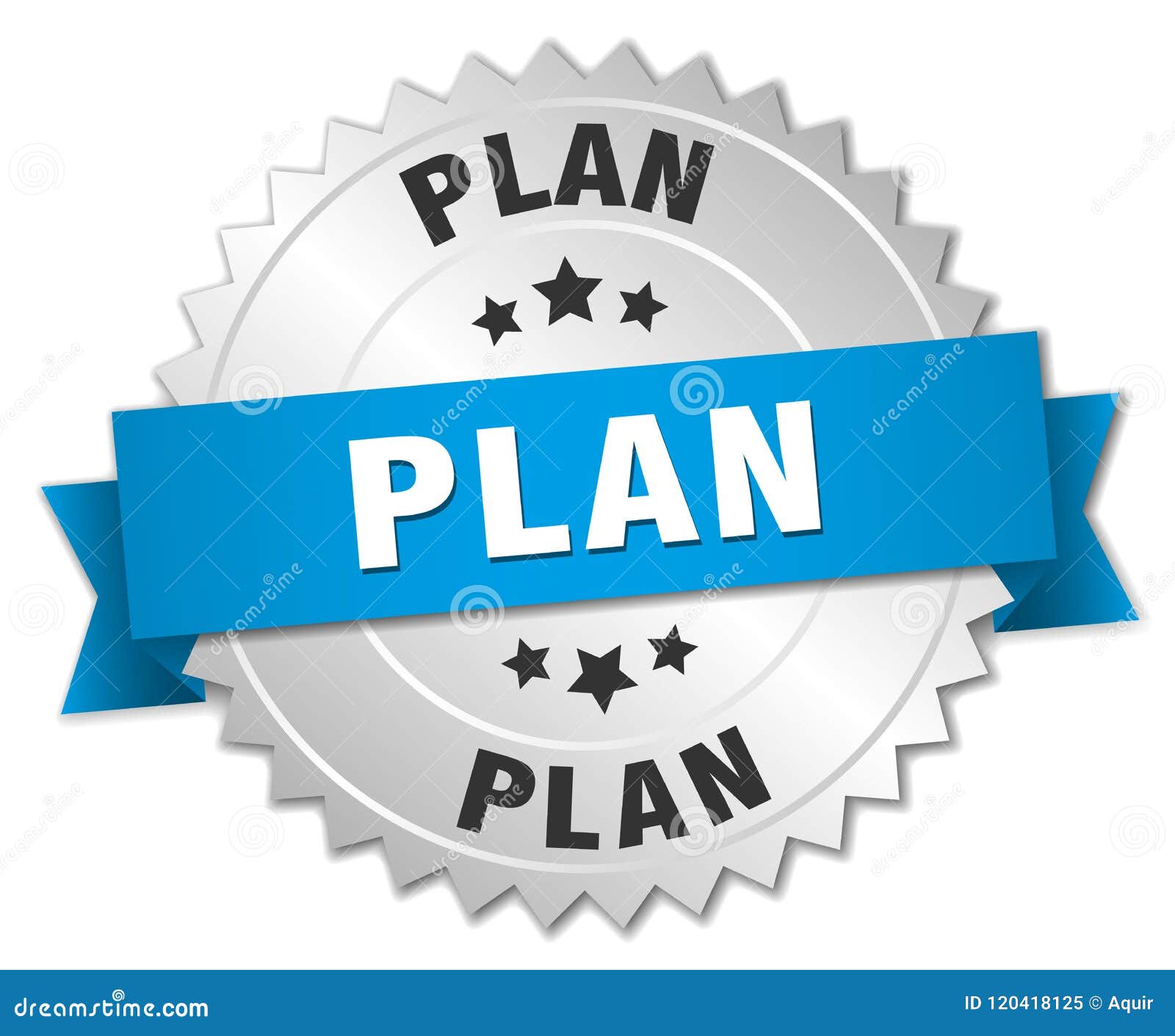 Plan stock vector. Illustration of emblem, banner, metallic - 120418125