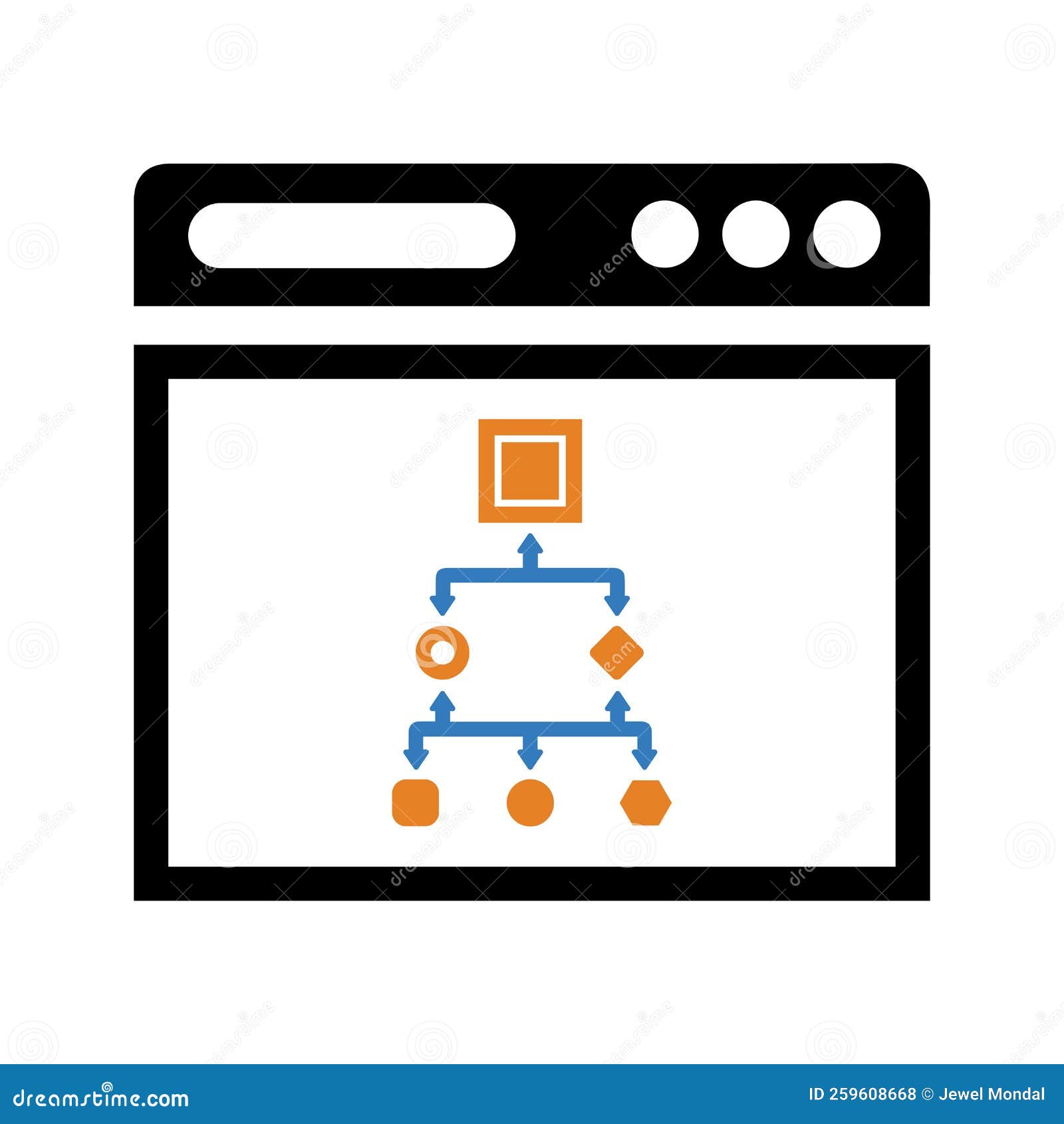 Plan, Sitemap, Design Icon. Editable Vector Graphics Stock Illustration ...