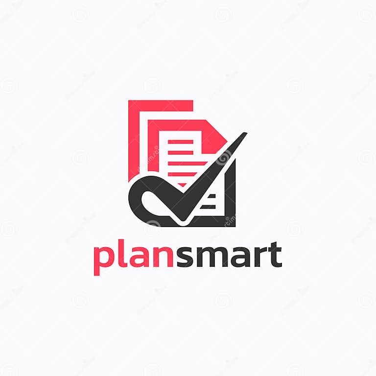 Plan Smart Logo Design Vector Stock Illustration - Illustration of ...