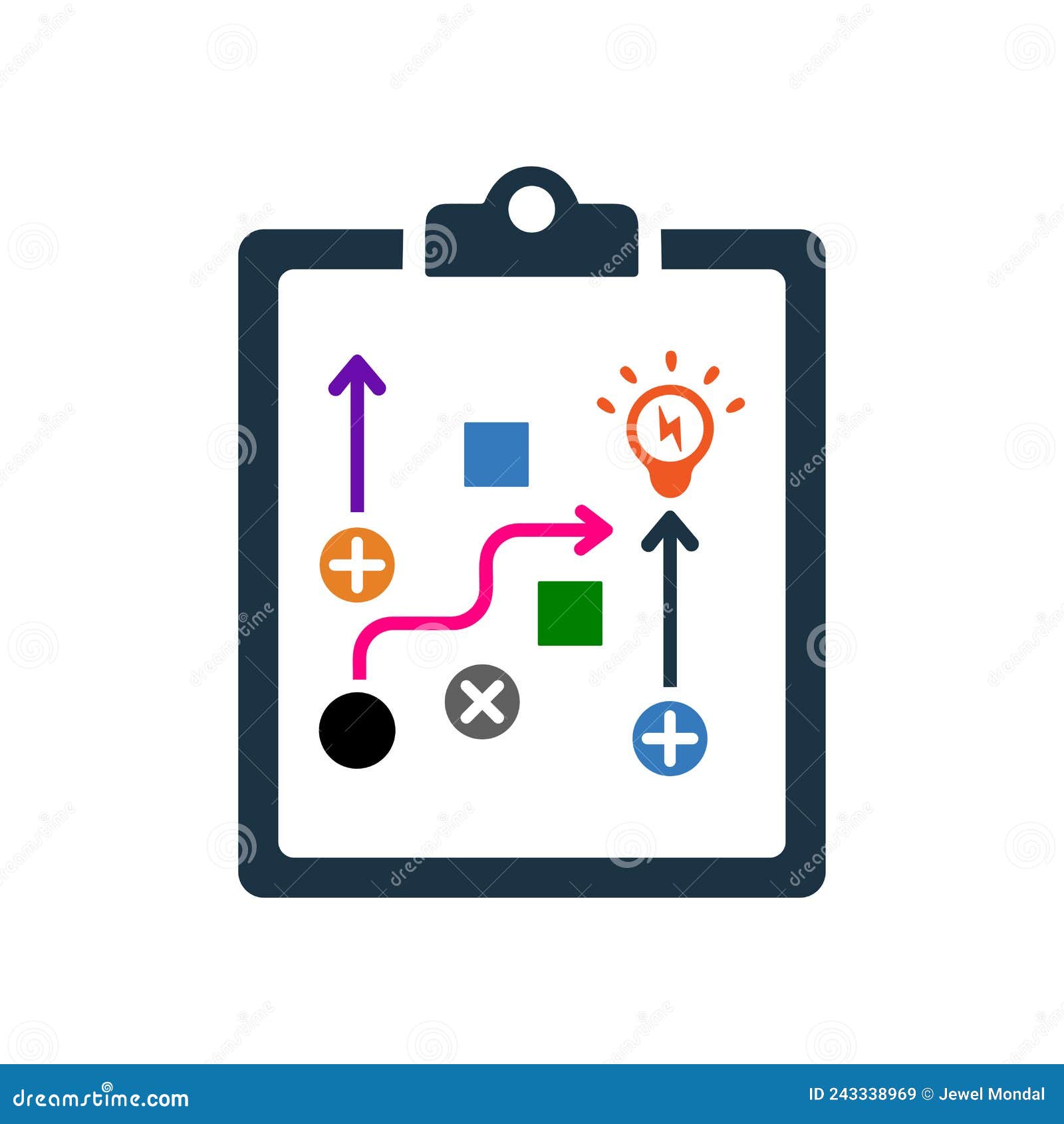 Plan, Solution, Strategy Icon. Editable Vector Graphics Stock Vector ...