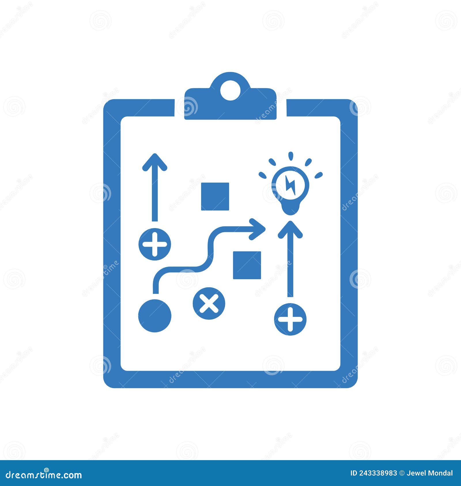 Plan, Solution, Strategy Icon. Blue Vector Sketch Stock Vector ...