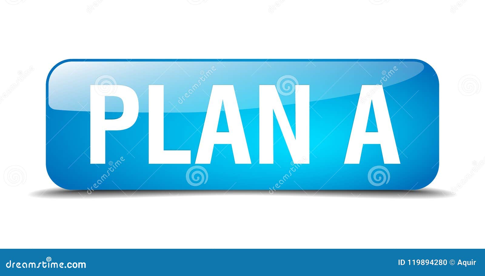 Plan a button stock vector. Illustration of blue, glossy - 119894280