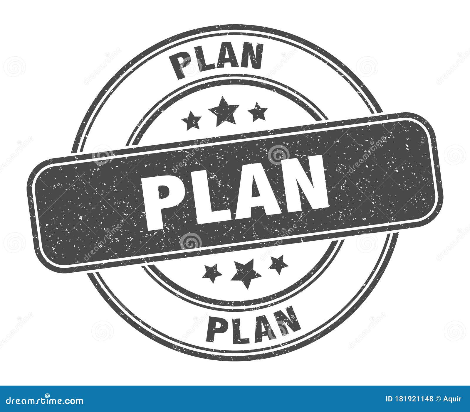 Plan Stamp. Plan Round Grunge Sign Stock Vector - Illustration of gray ...