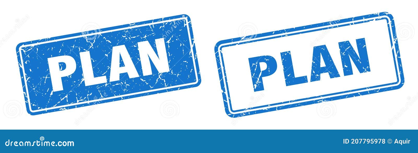 Plan Stamp Set. Plan Square Grunge Sign Stock Vector - Illustration of ...