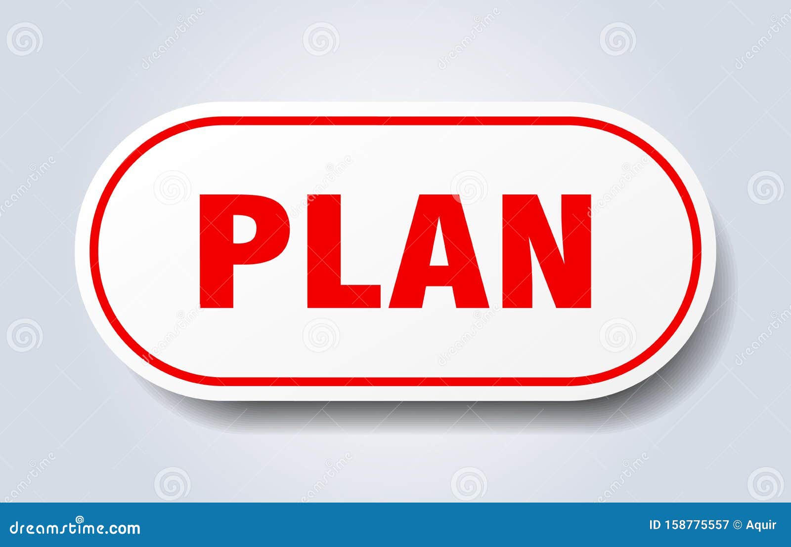 Plan sticker. stock vector. Illustration of seal, button - 158775557