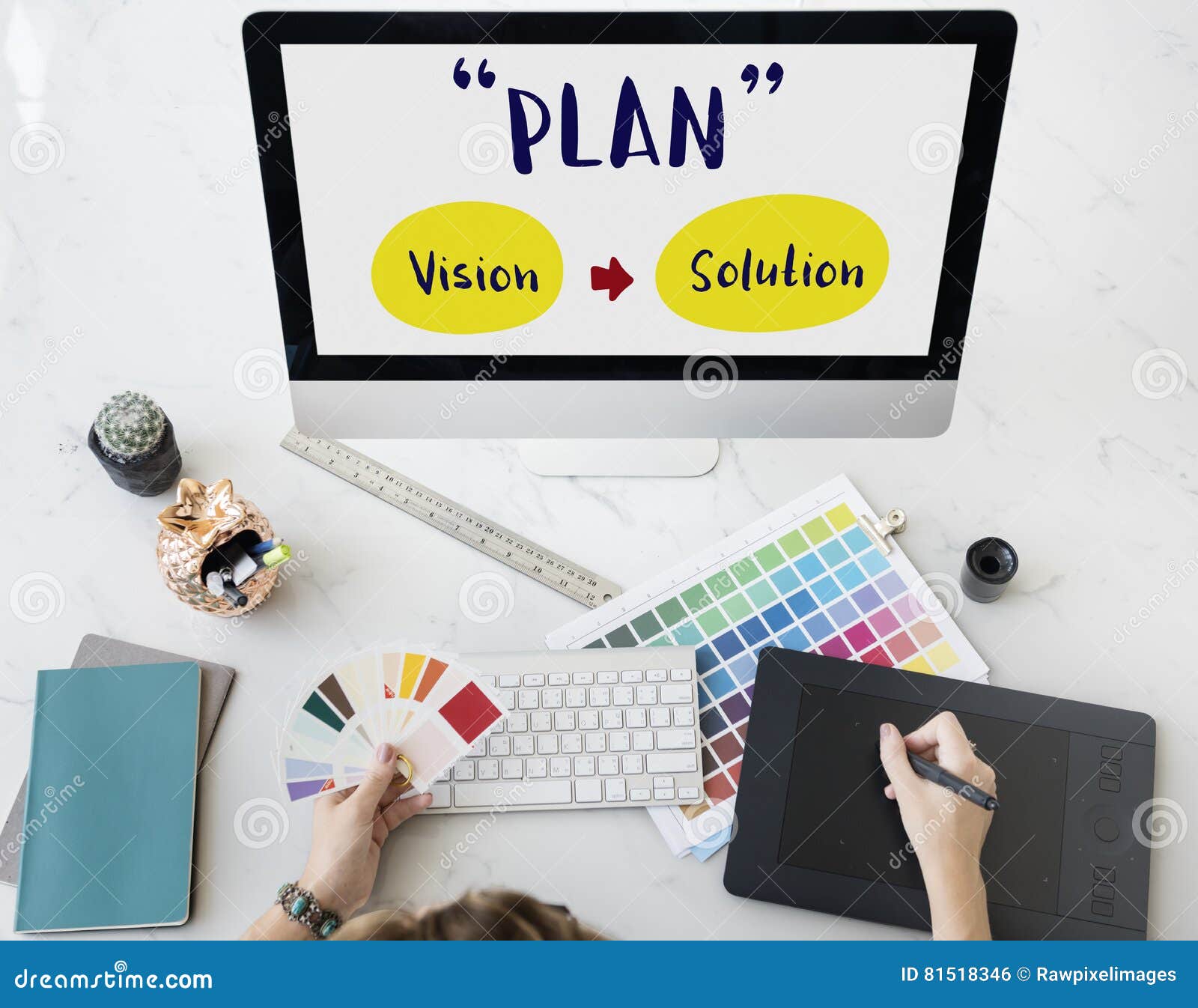 Plan Strategy Success Vision Solution Graphic Concept Stock Photo ...