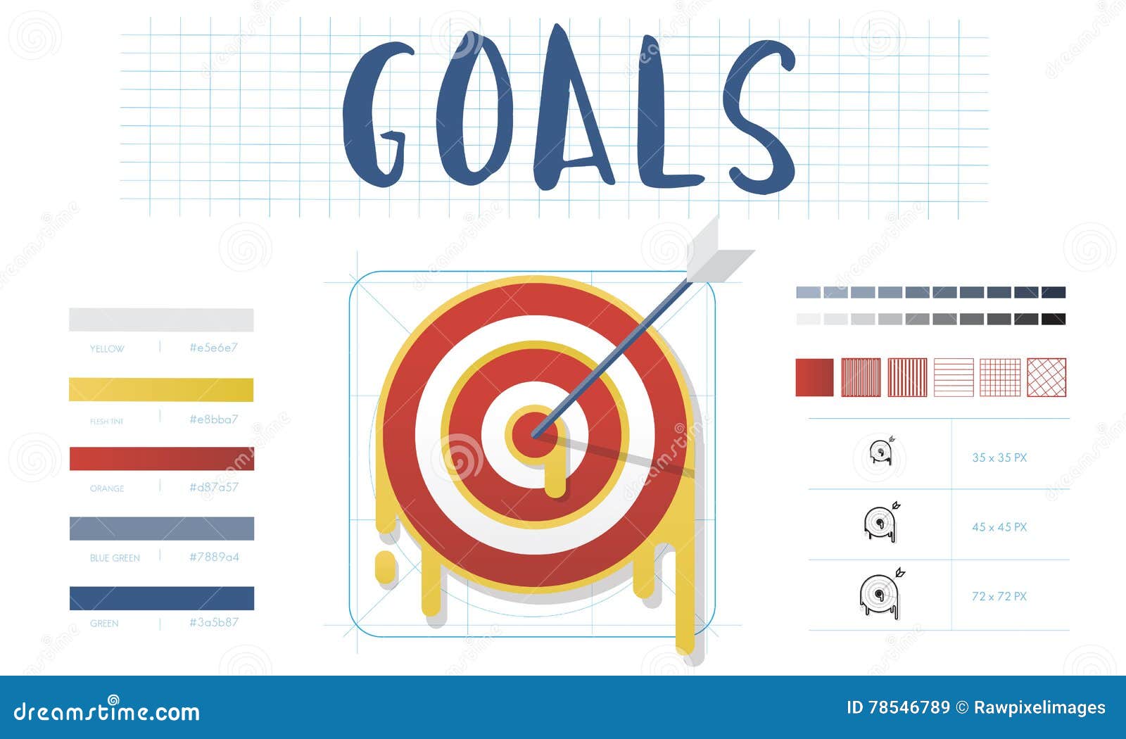 Plan Strategy Target Aim Success Concept Stock Illustration ...