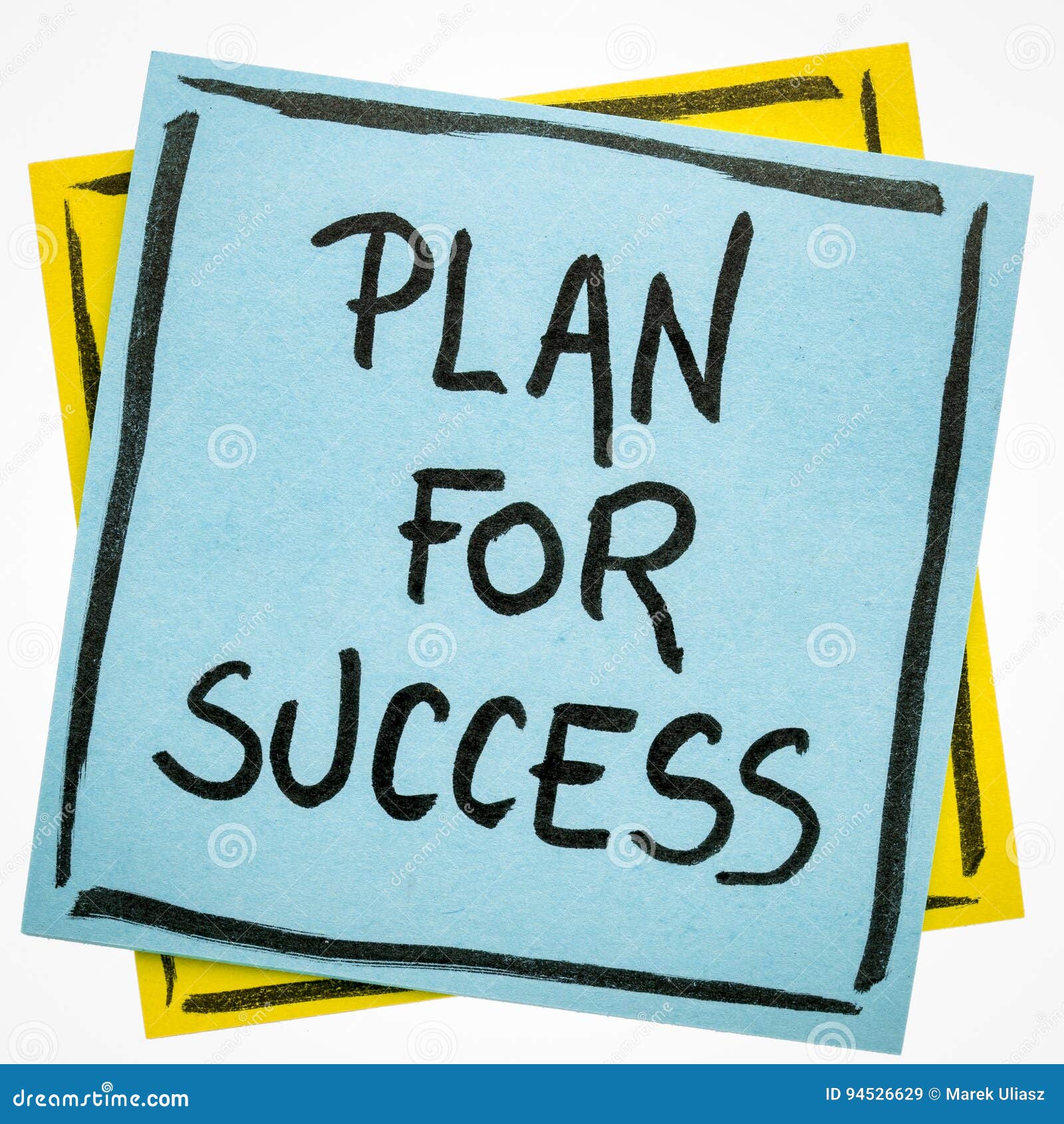 Plan for Success Motivational Note Stock Image - Image of sticky ...