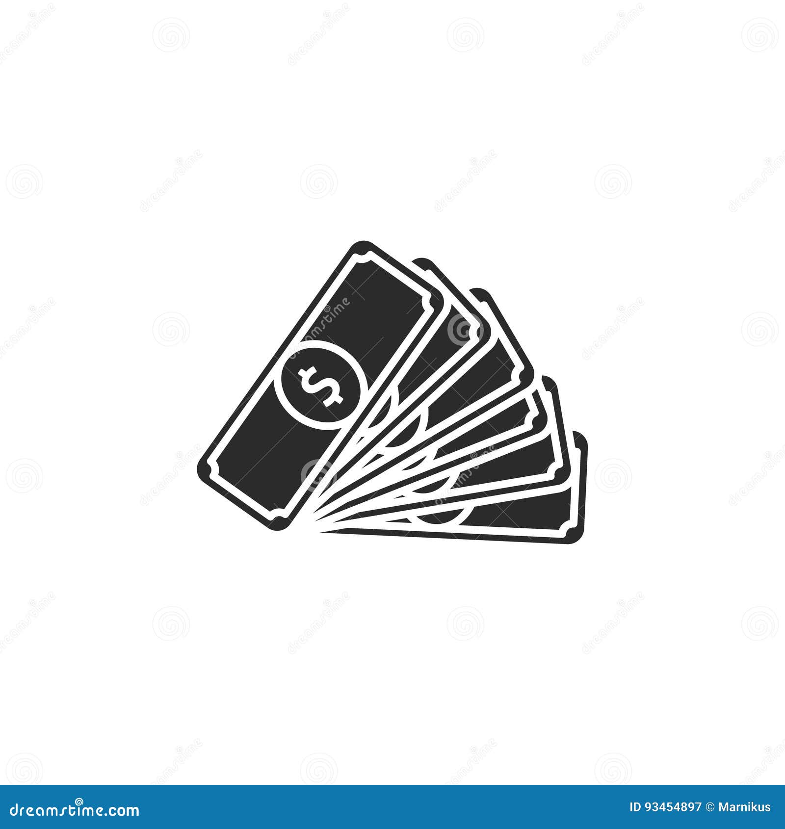 Plan symbol av pengar vektor illustrationer. Illustration av utbyte ...