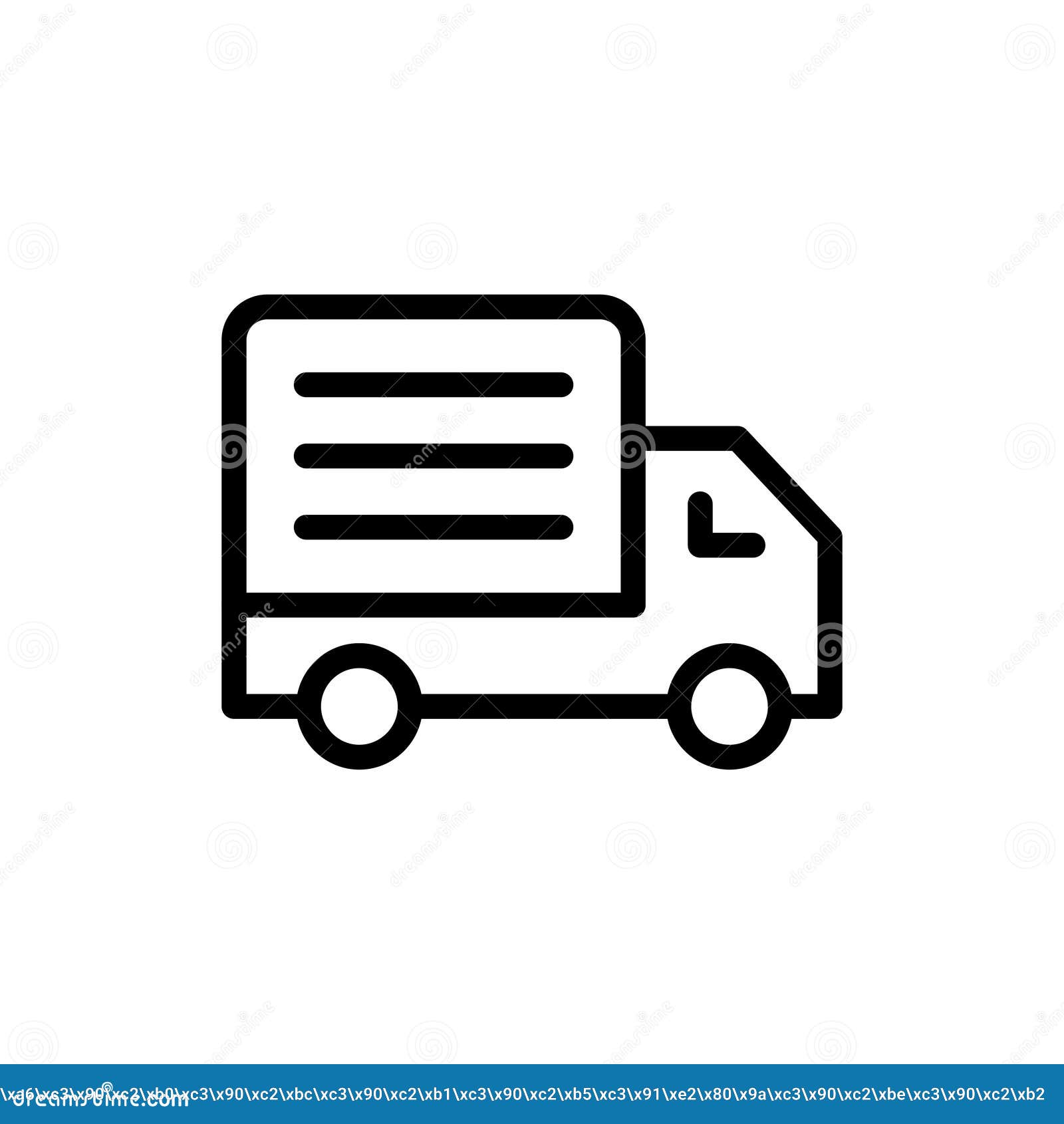 Plan symbol för lastbil vektor illustrationer. Illustration av isolerat ...