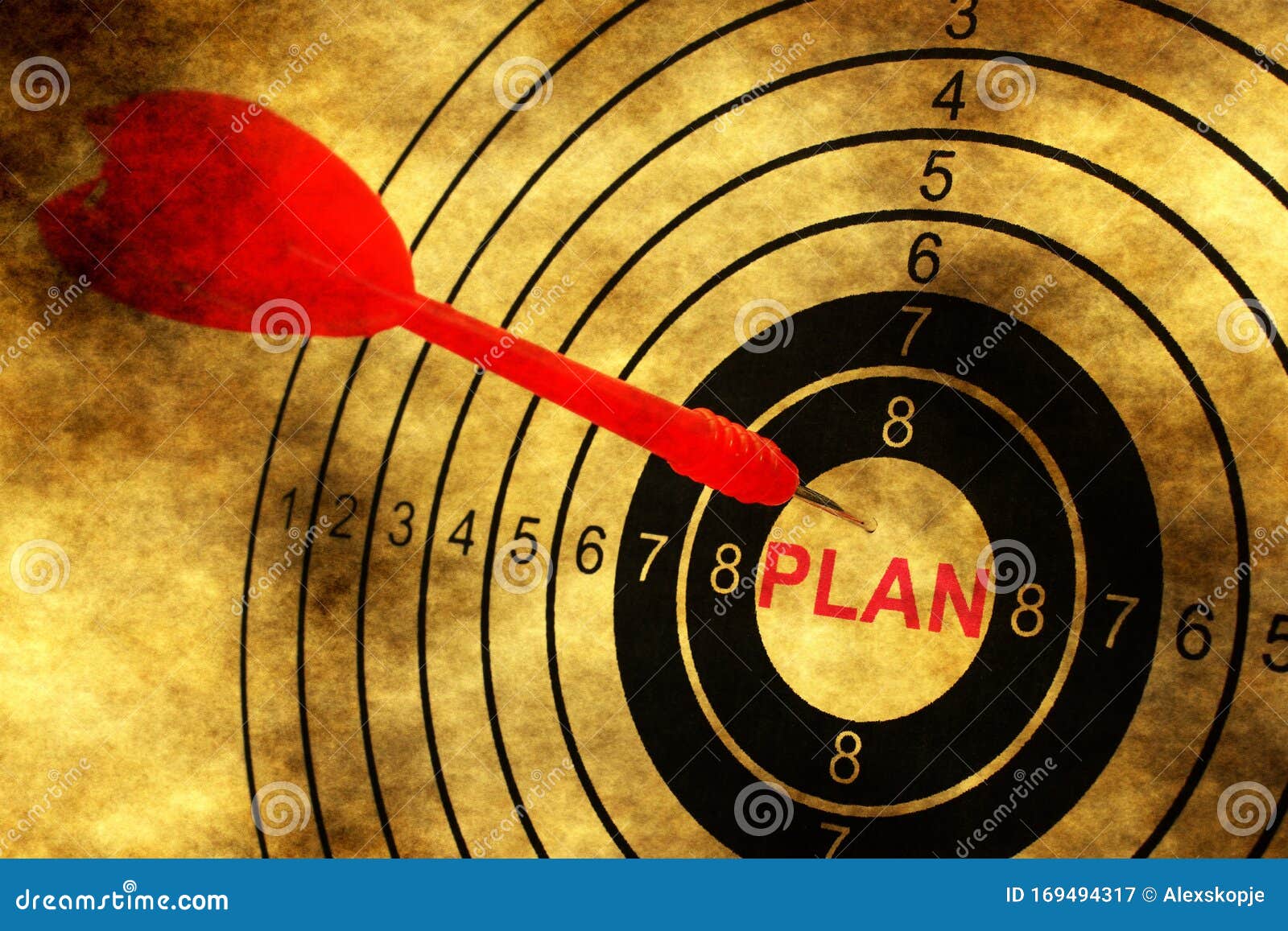 Plan Target on Grunge Background Stock Illustration - Illustration of ...