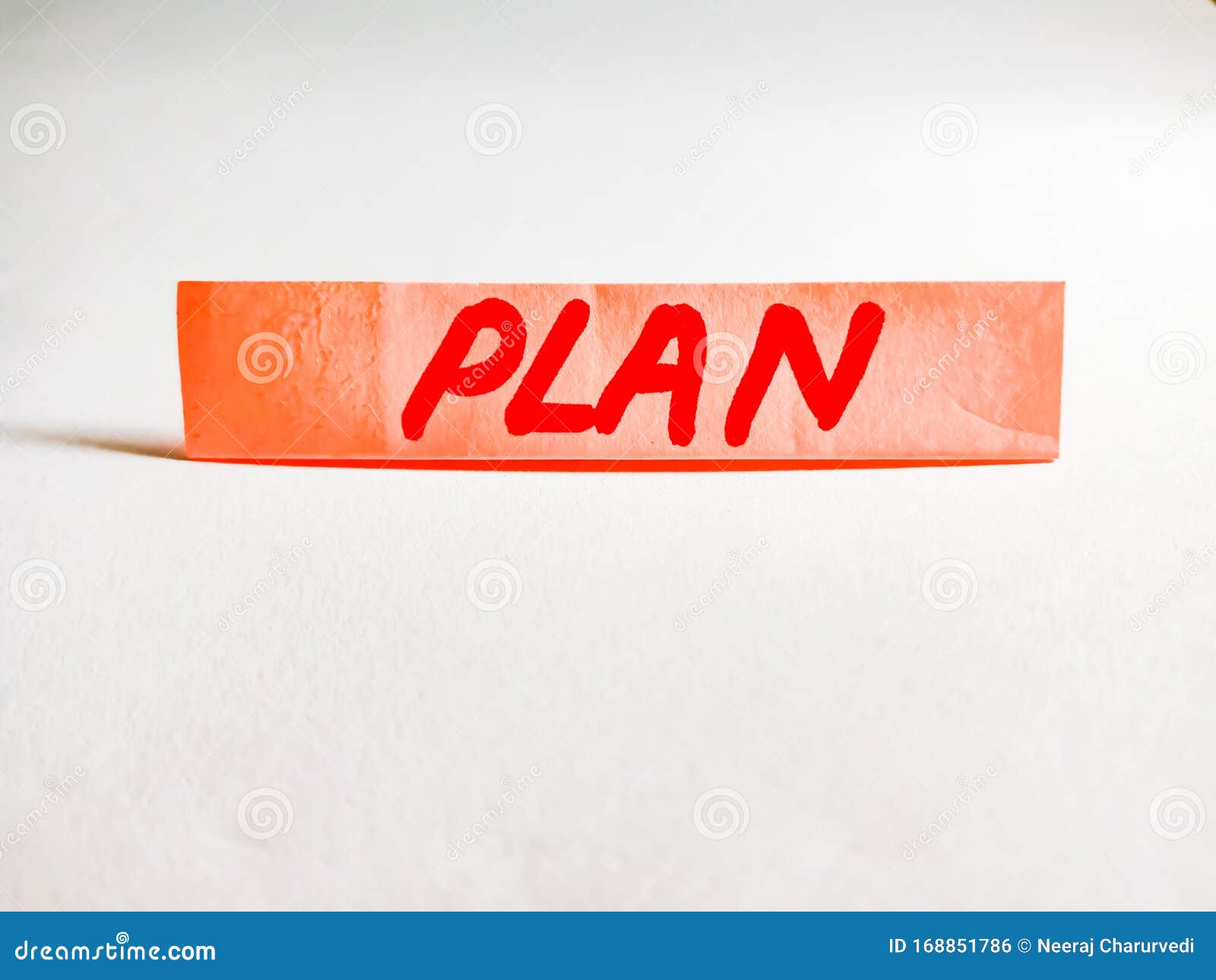 Plan Text Displayed on Paperslip on White Background Stock Photo ...