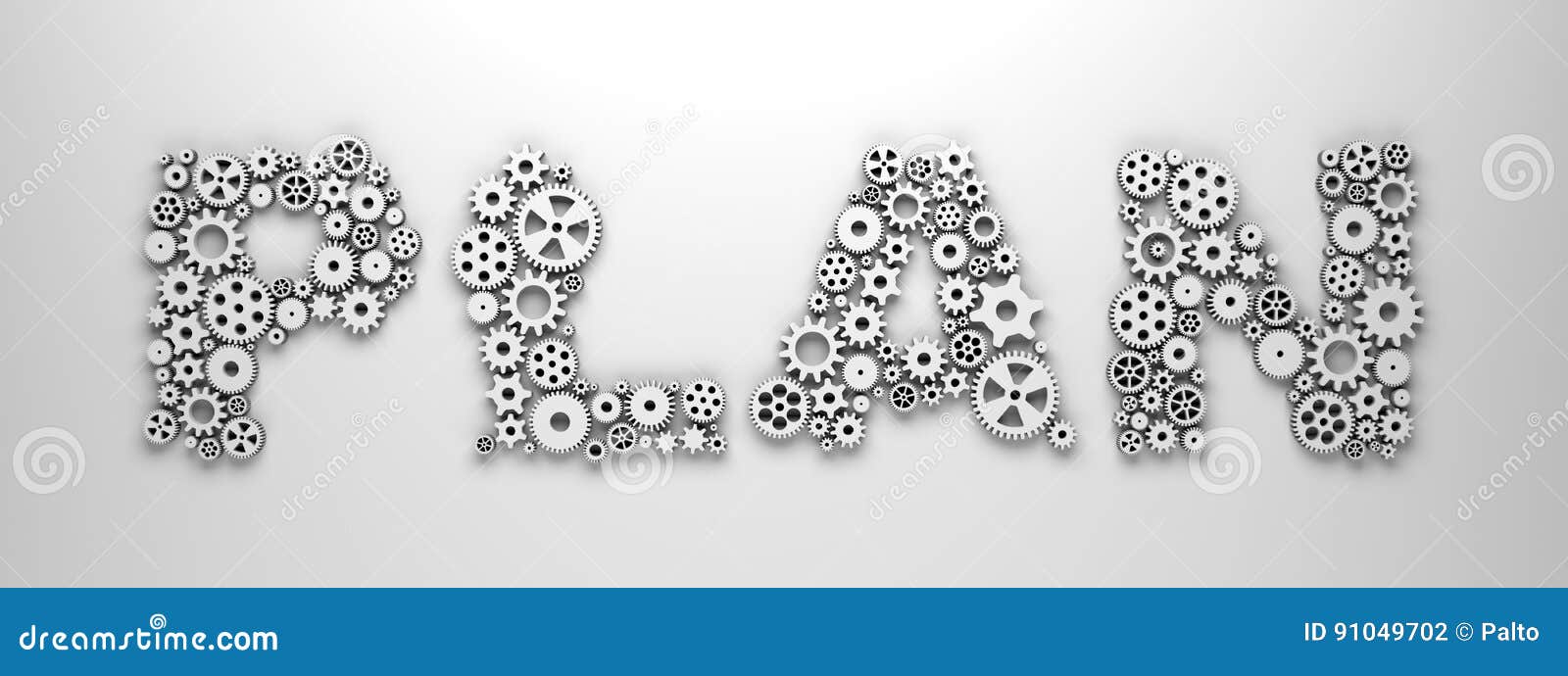 Plan - Text from Gears and Cogs Stock Illustration - Illustration of ...
