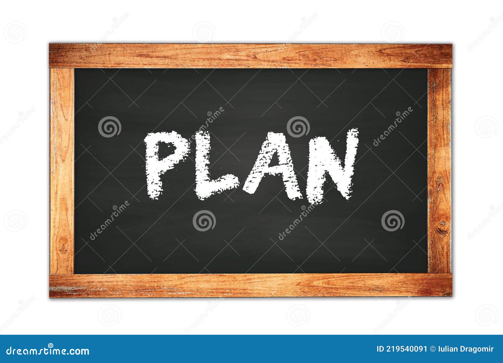 PLAN Text Written on Wooden Frame School Blackboard Stock Image - Image ...