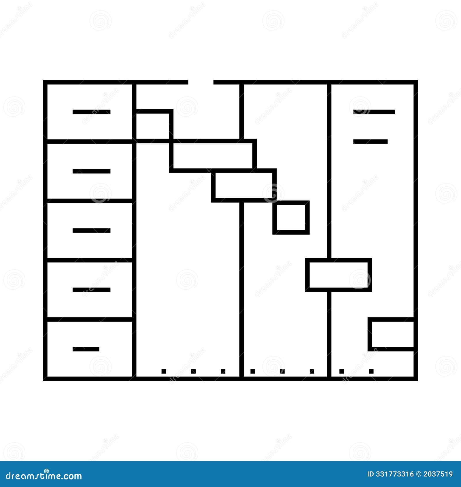 Plan of Time and Tasks Line Icon Vector Illustration Stock Illustration ...