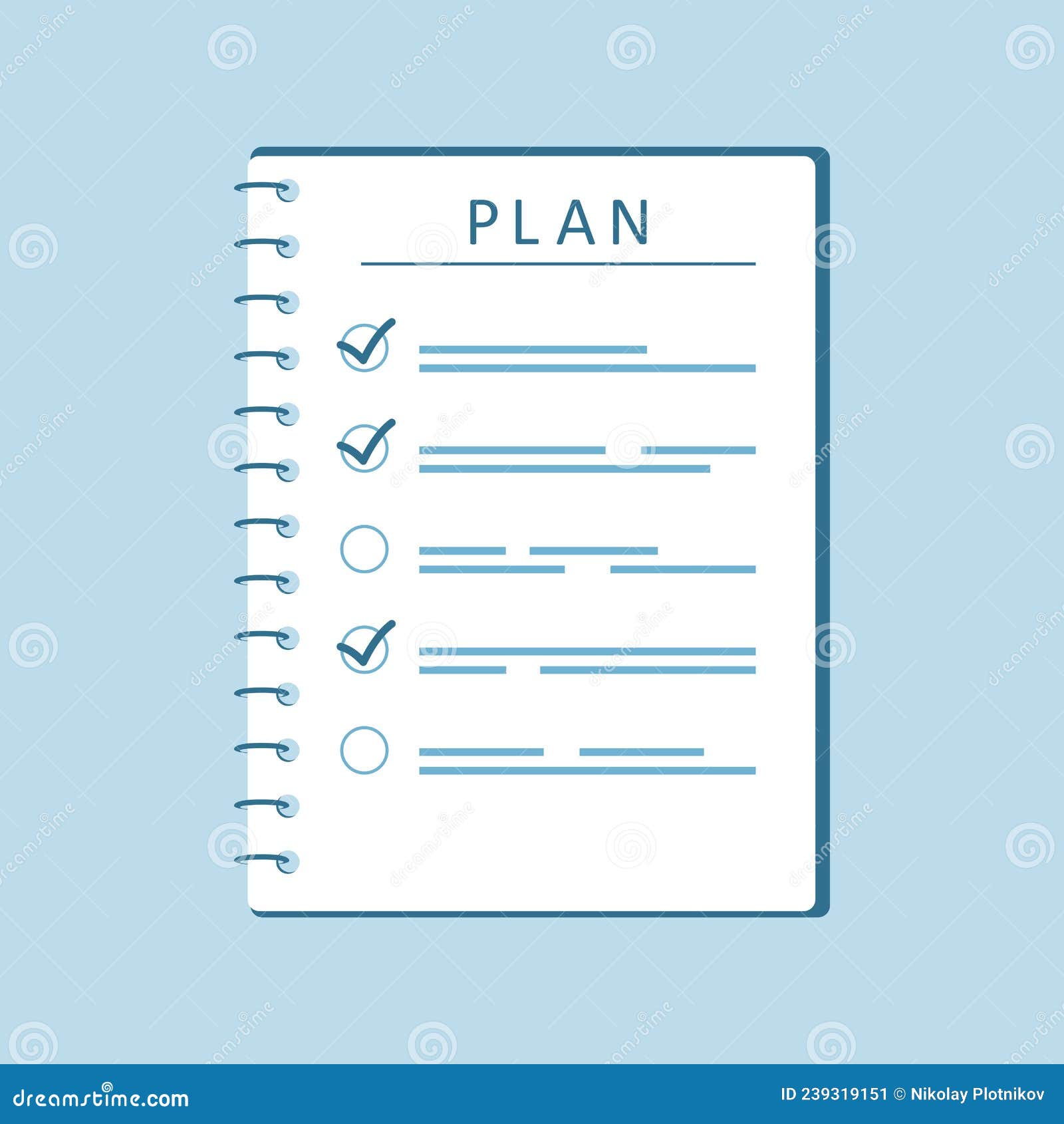 Plan or To Do List, Planning and Organization of Work, Checklist or ...