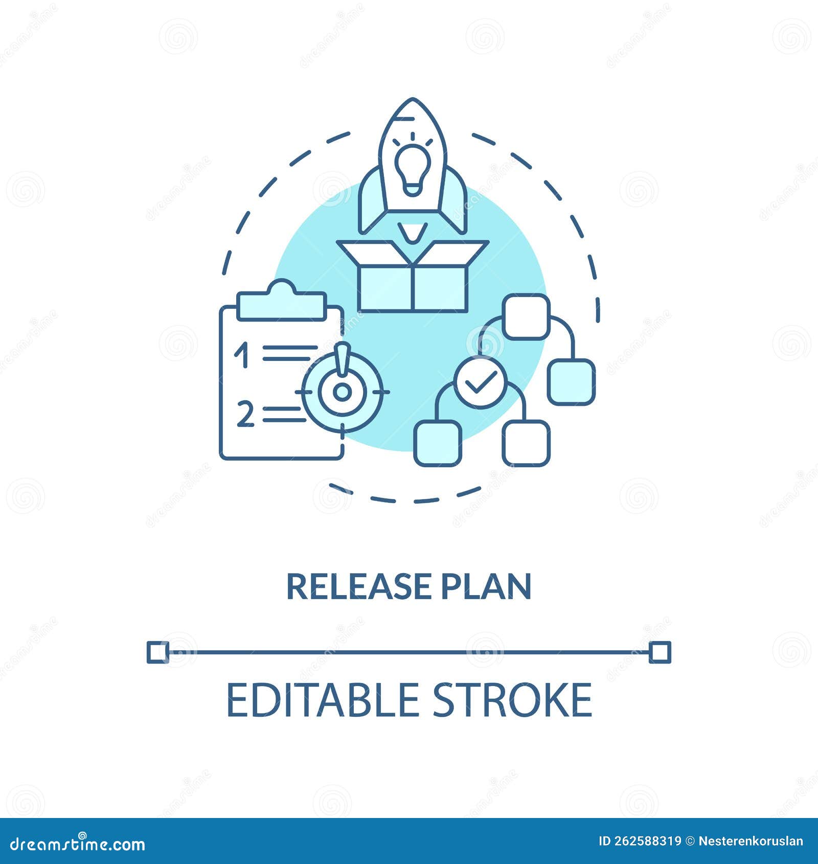 Plan Turquoise Concept Icon Stock Vector - Illustration of logo, line ...