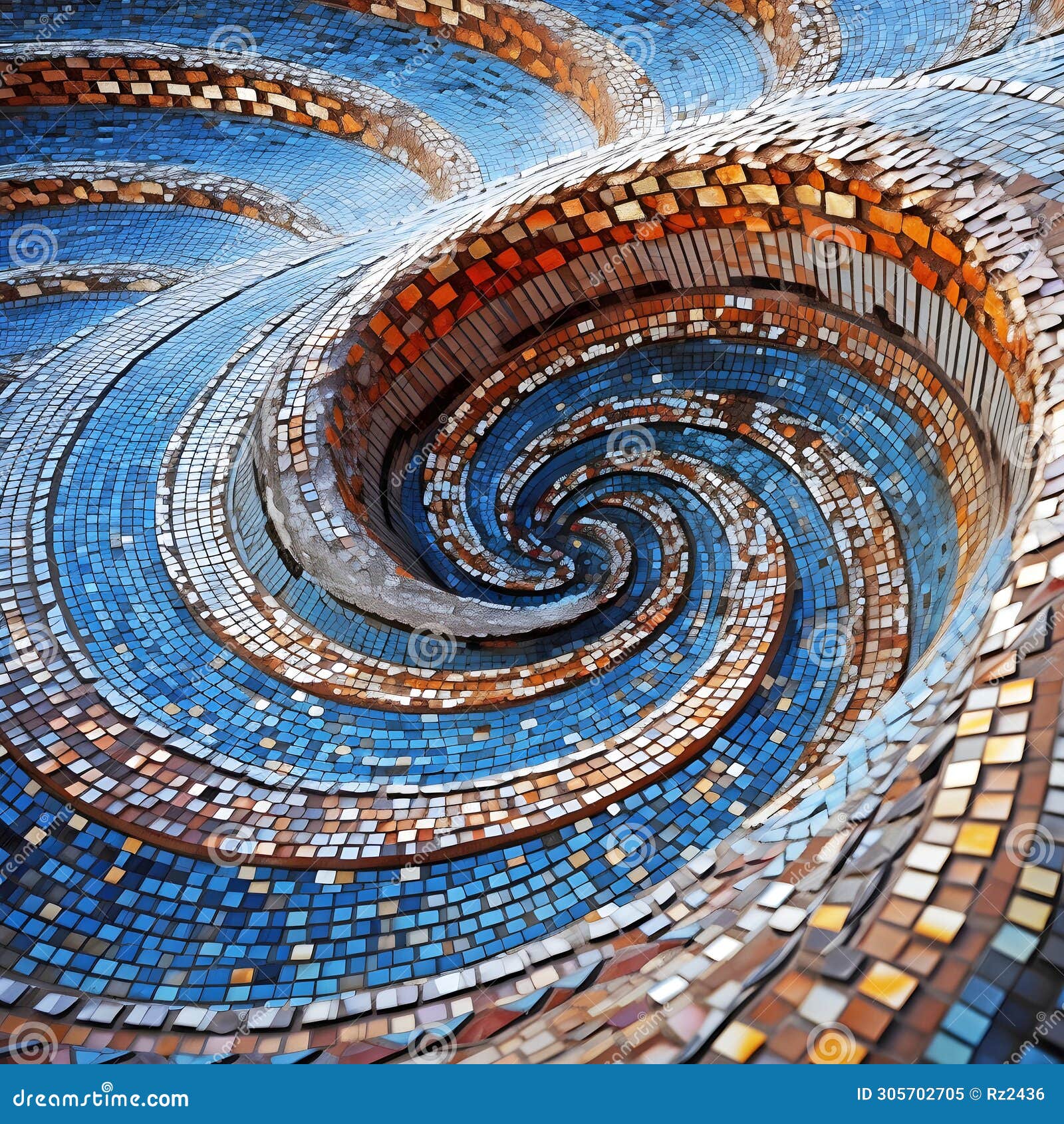 Spiraling Mosaic. Royalty-Free Stock Photography | CartoonDealer.com ...