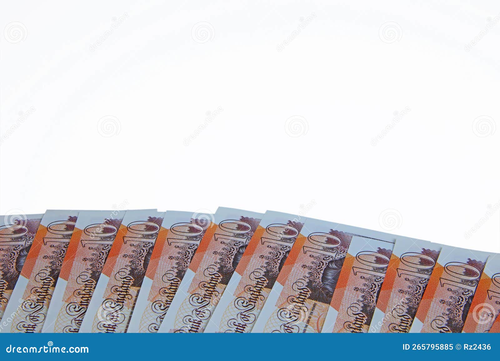 Uk money notes stock image. Image of exchange, bank - 265795885