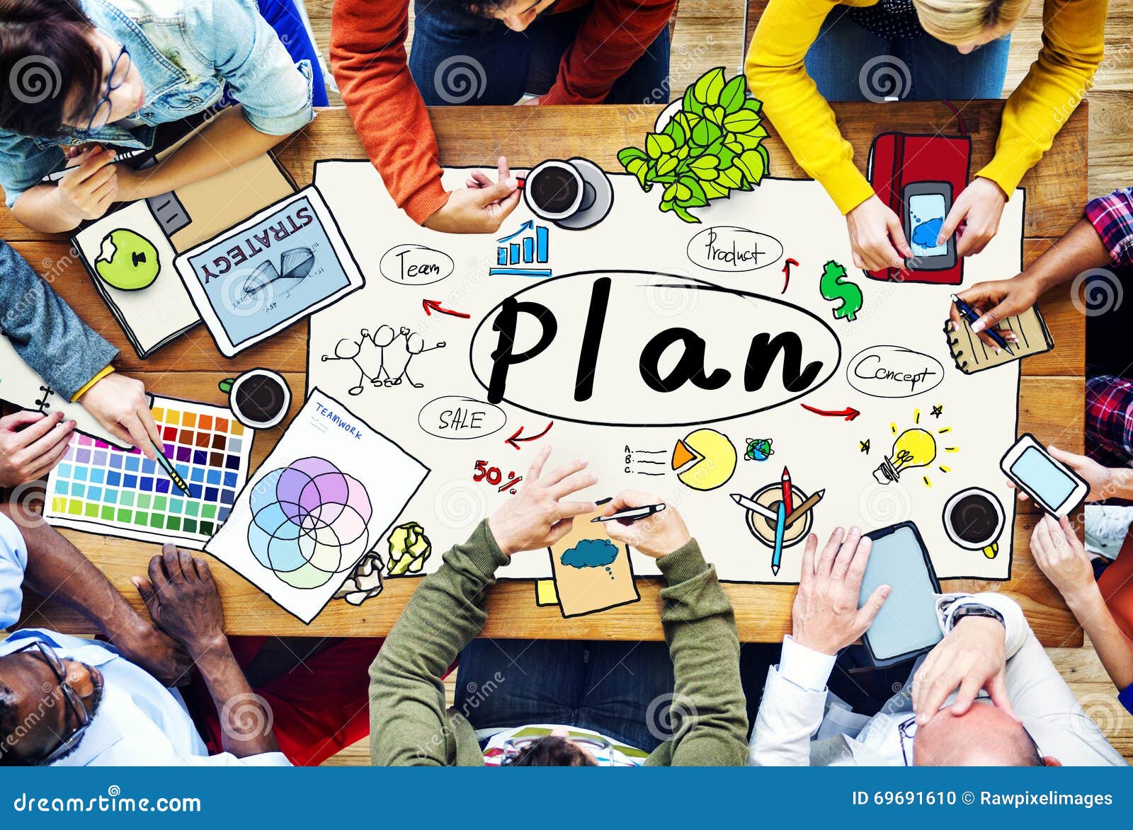 Plan Vision Planning Thinking Strategy Concept Stock Photo - Image of ...