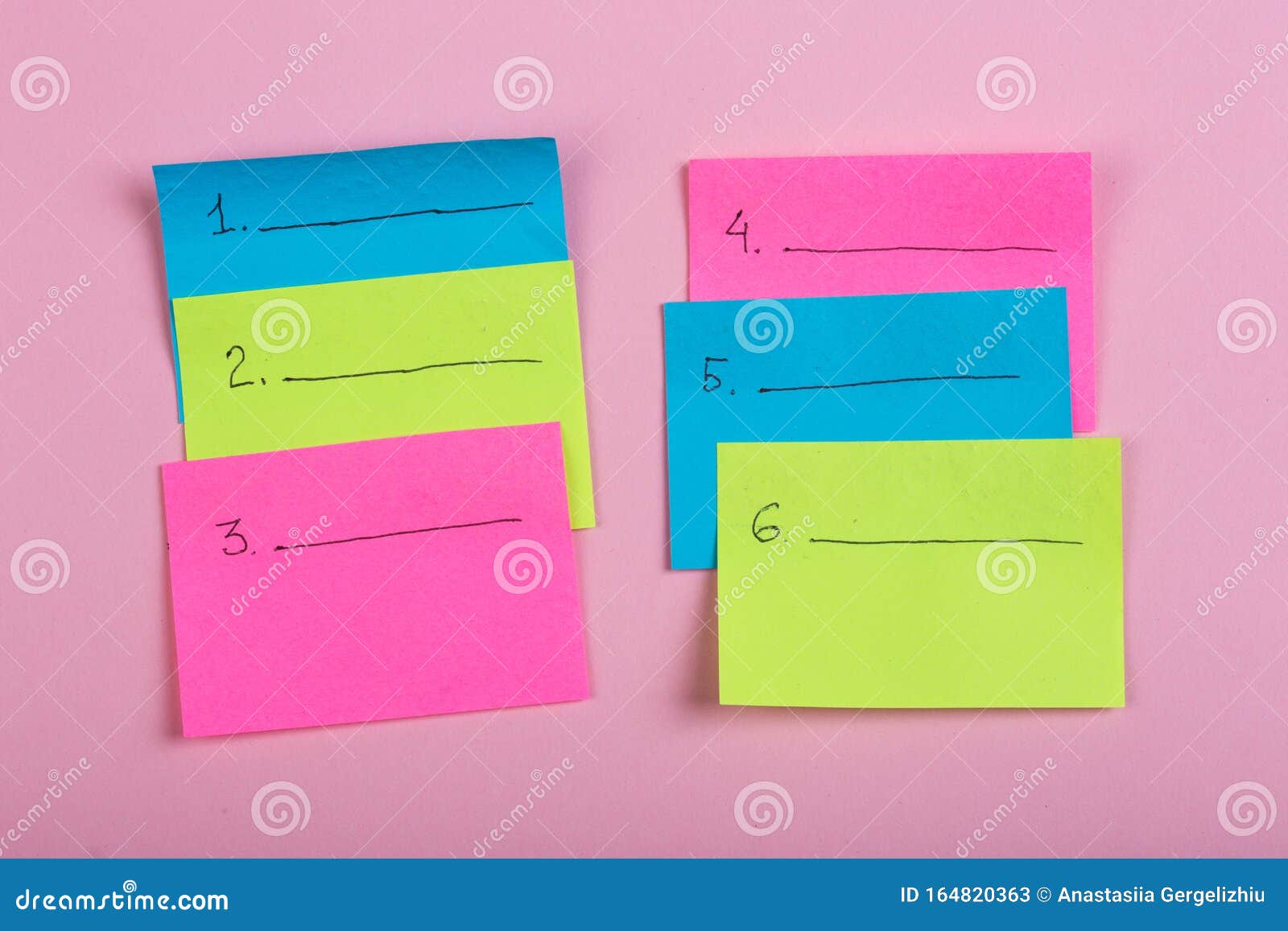 Plan Of The Week On Colored Blank Stickers On Pink Background Royalty ...