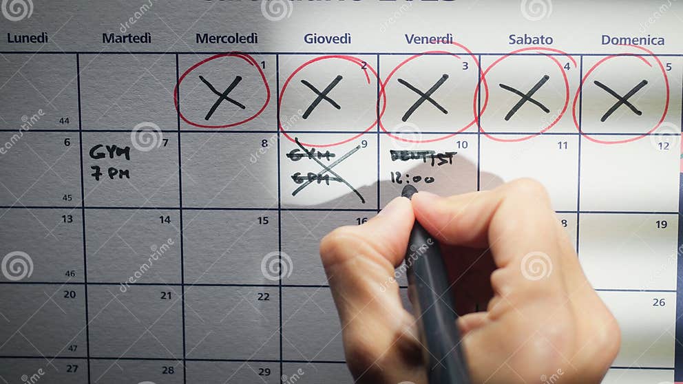 Plan the Week& X27;s Tasks on the Calendar Stock Photo - Image of ...