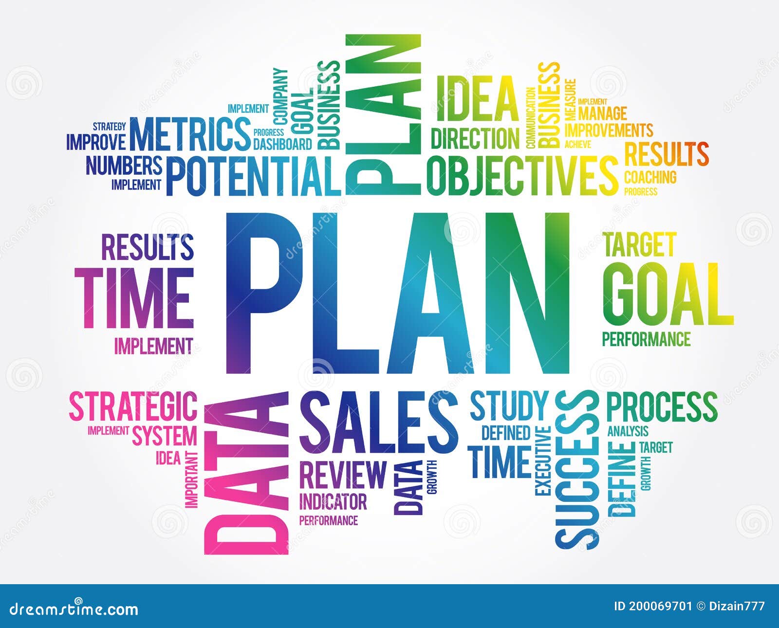 Plan word cloud collage stock illustration. Illustration of project ...