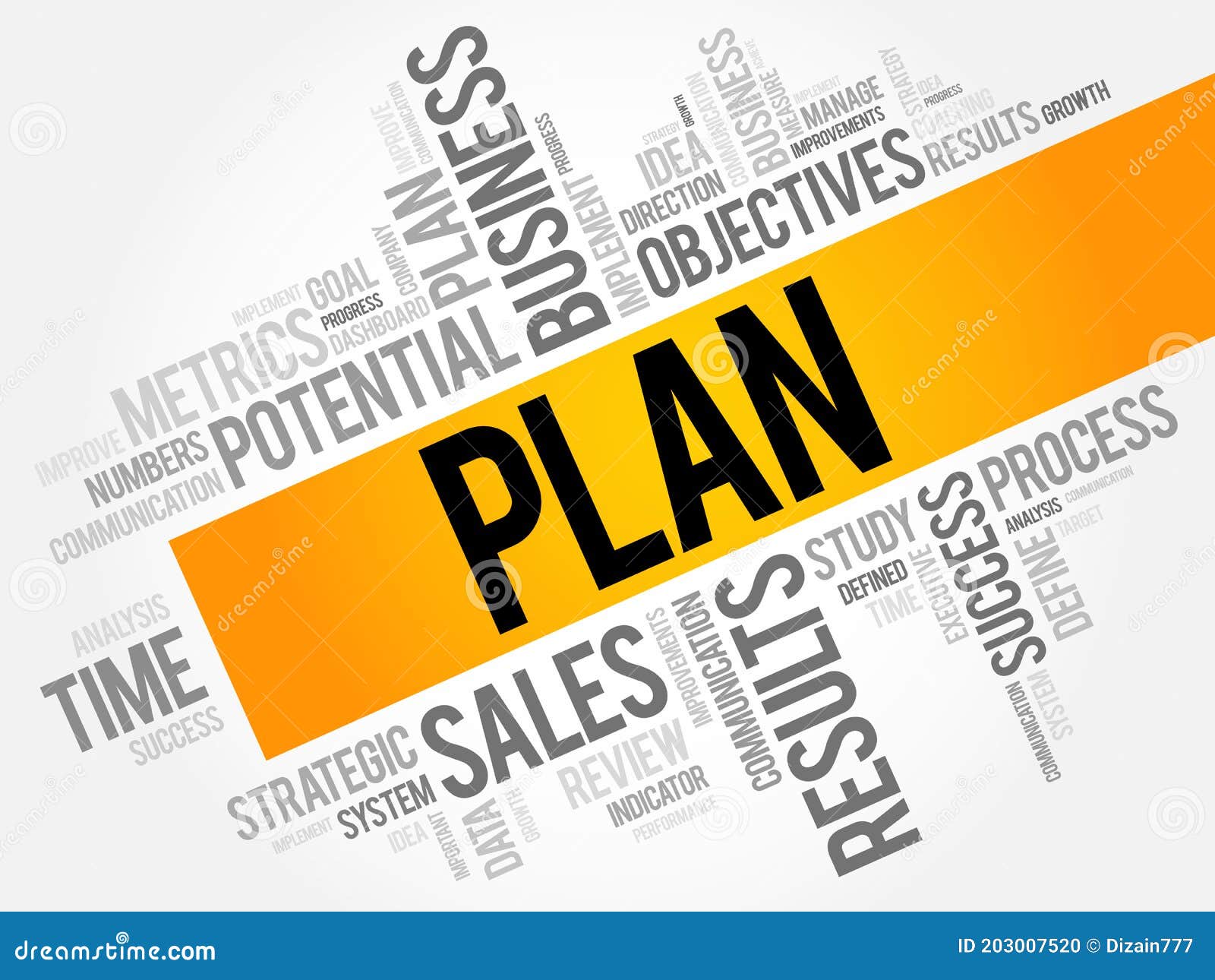 PLAN word cloud collage stock illustration. Illustration of process ...