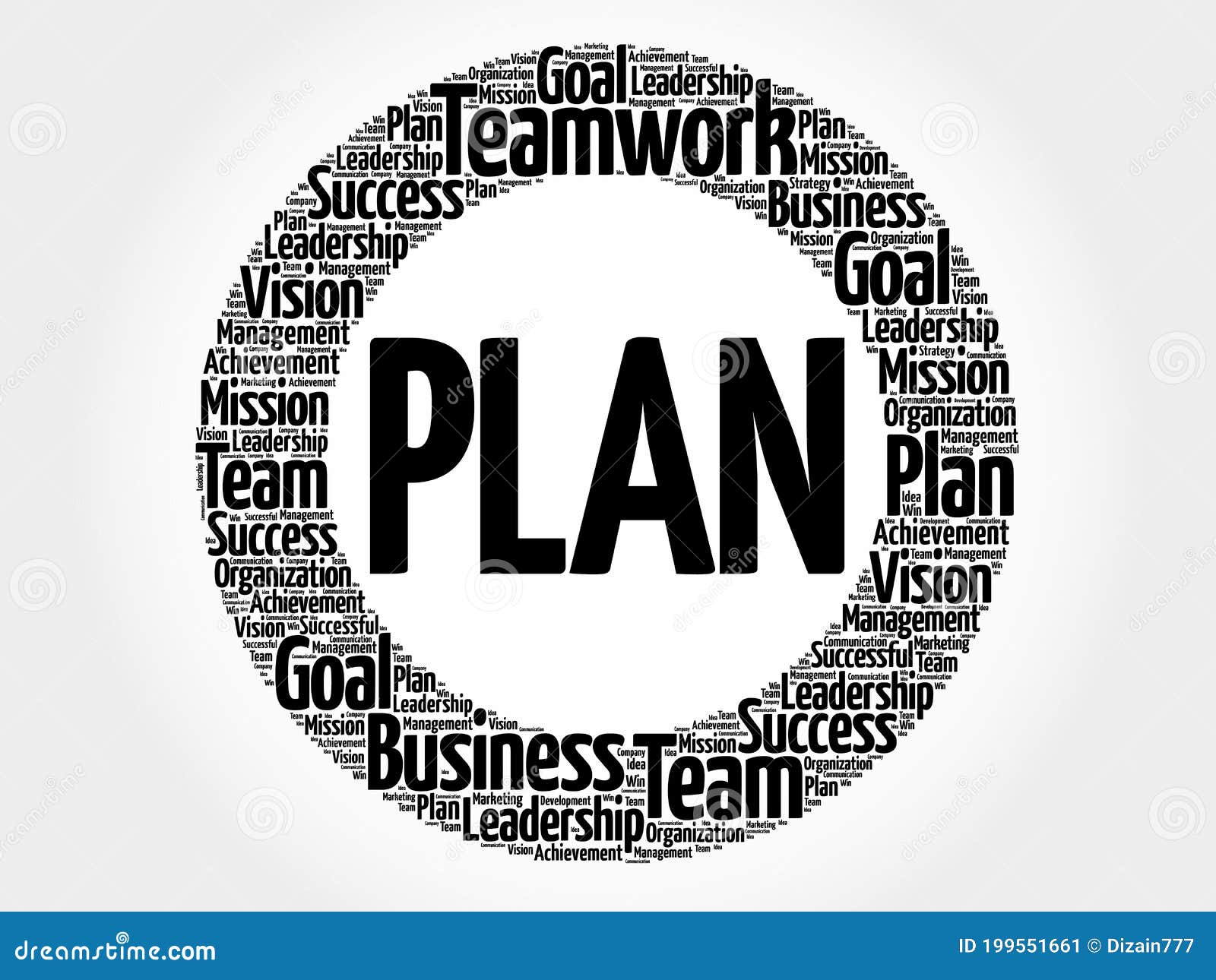 Plan word cloud collage stock illustration. Illustration of concept ...