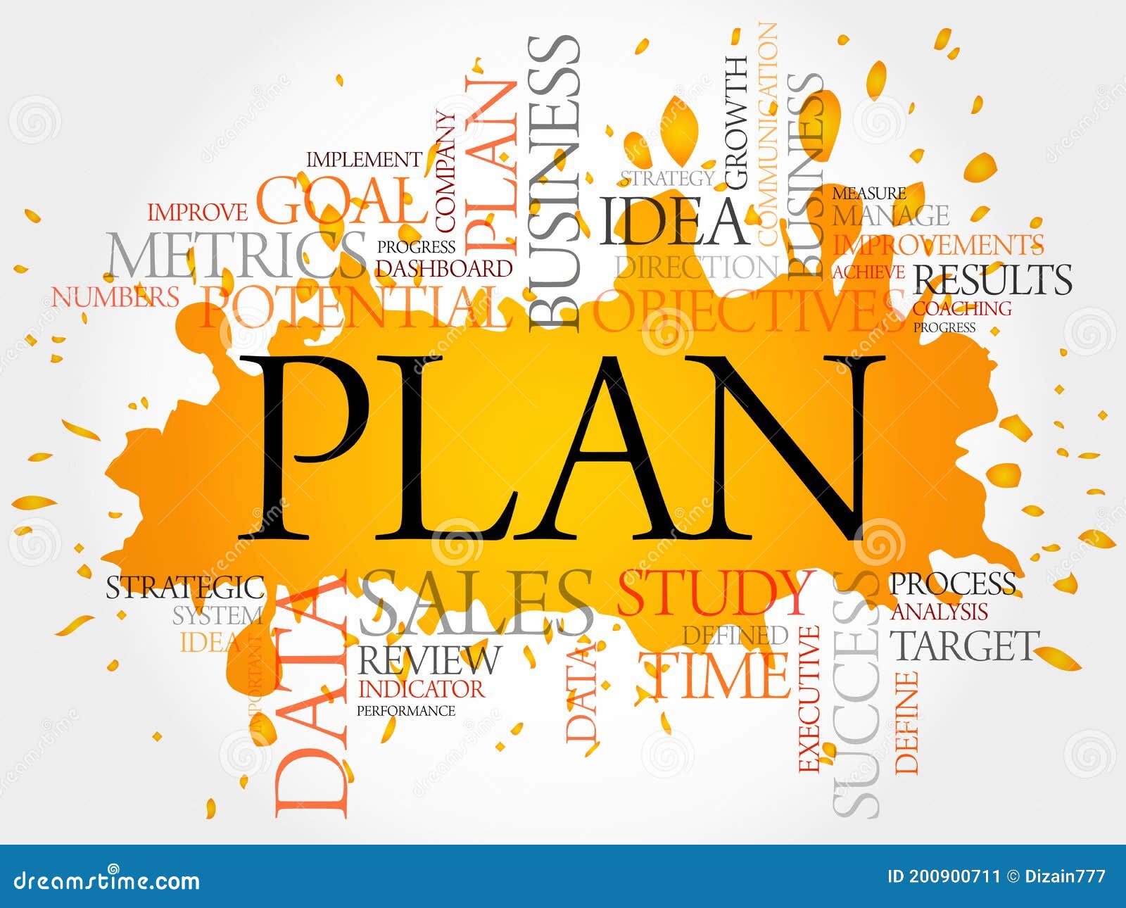 Plan word cloud stock illustration. Illustration of cloud - 200900711