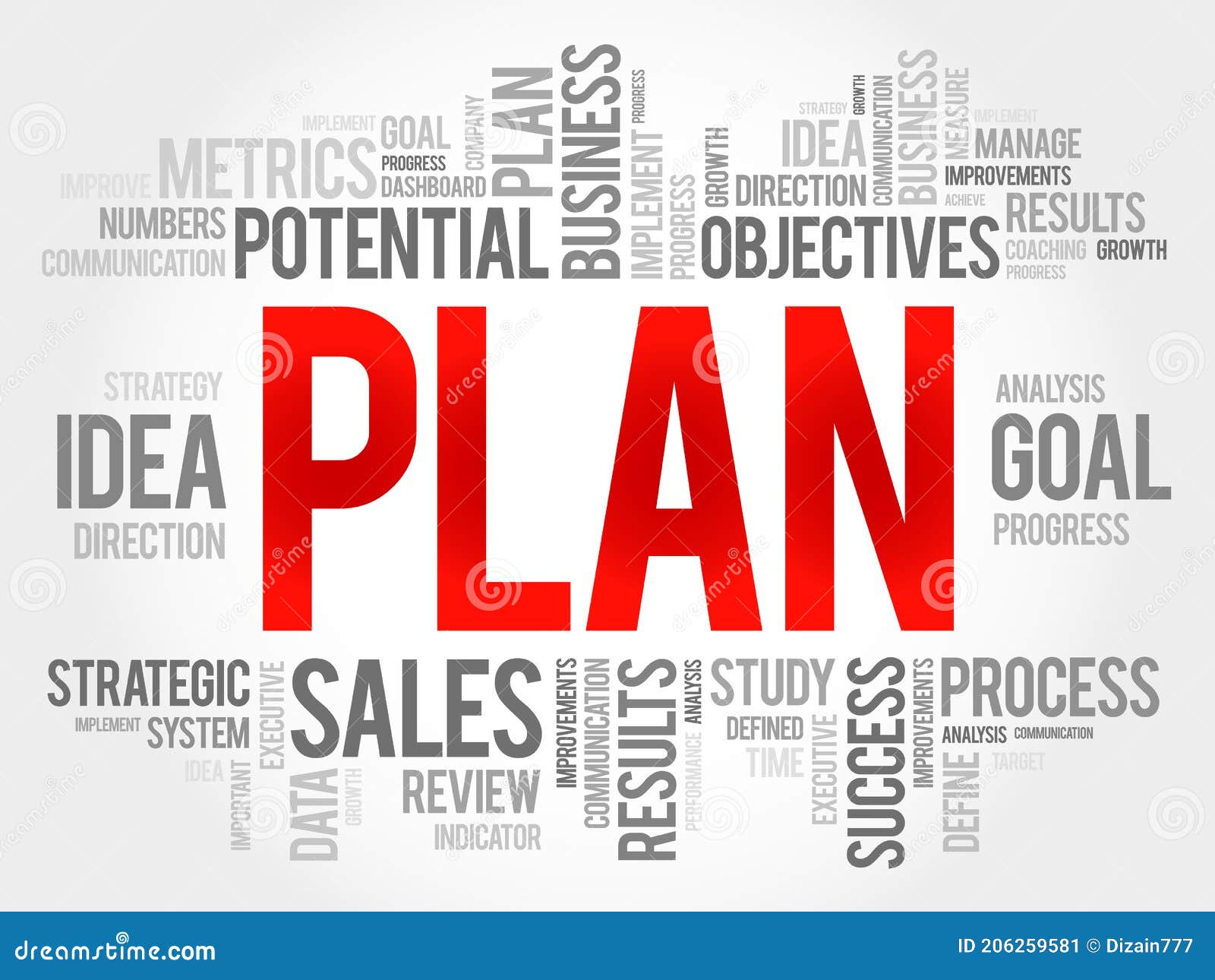 Plan word cloud stock illustration. Illustration of process - 206259581