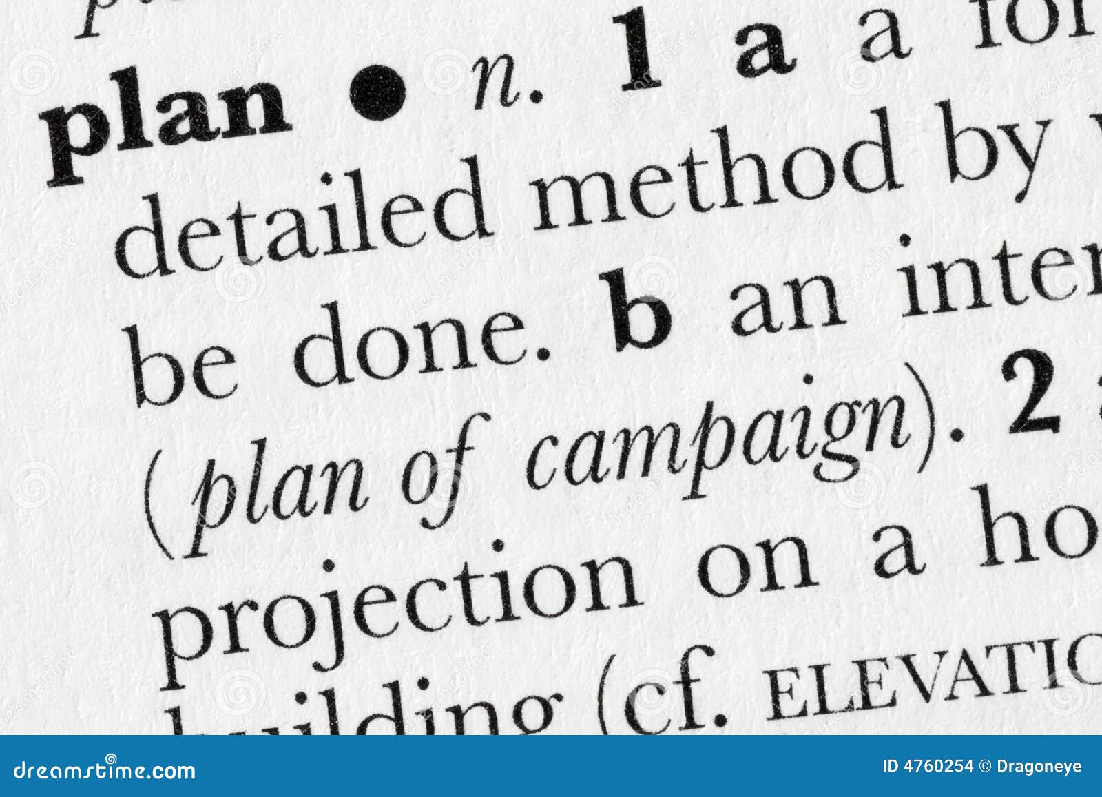 Plan Word Dictionary Definitio Stock Photo - Image of paragraph ...